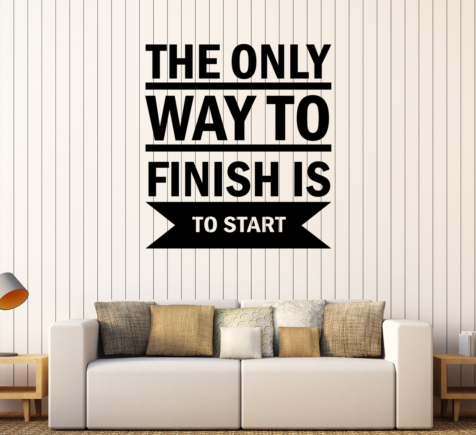 Wall Decal Office Words Positive Sign Lettering Office Quotes Start Vi ...