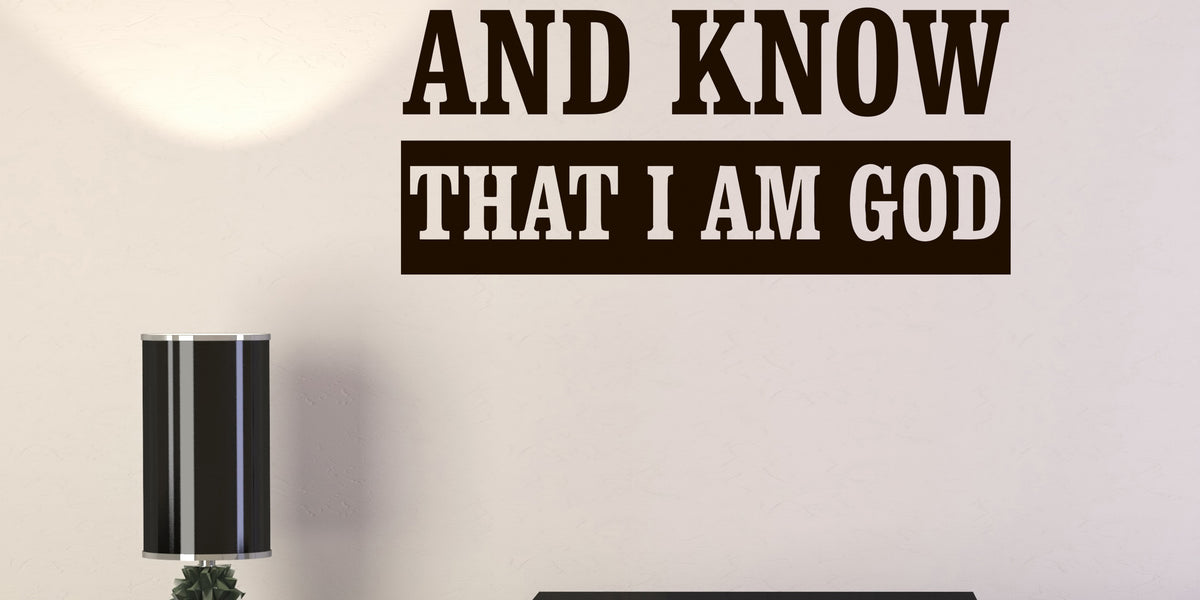 Wall Decal Positive Sign Wise Words Lettering I Am God Vinyl Sticker ...