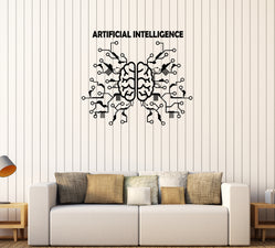Wall Decal Artificial Intelligence Brain Neural Network Computers Viny ...