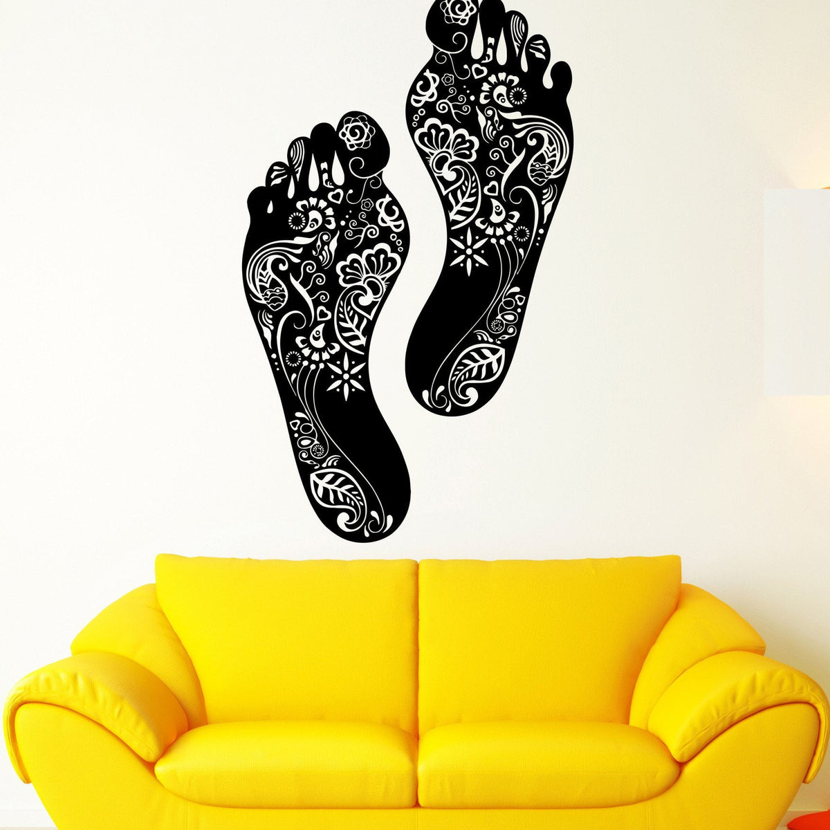 Wall Decal Foot Steps Hieroglyphs Pattern Beautiful Art Vinyl Decal Un ...