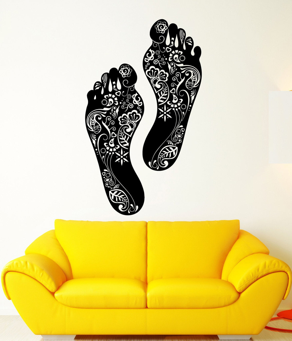 Wall Decal Foot Steps Hieroglyphs Pattern Beautiful Art Vinyl Decal Un ...