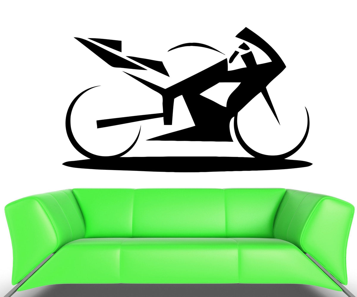 Wall Decal Sport Motorcycle Racing Model Motor Bike Mural Vinyl Decal ...