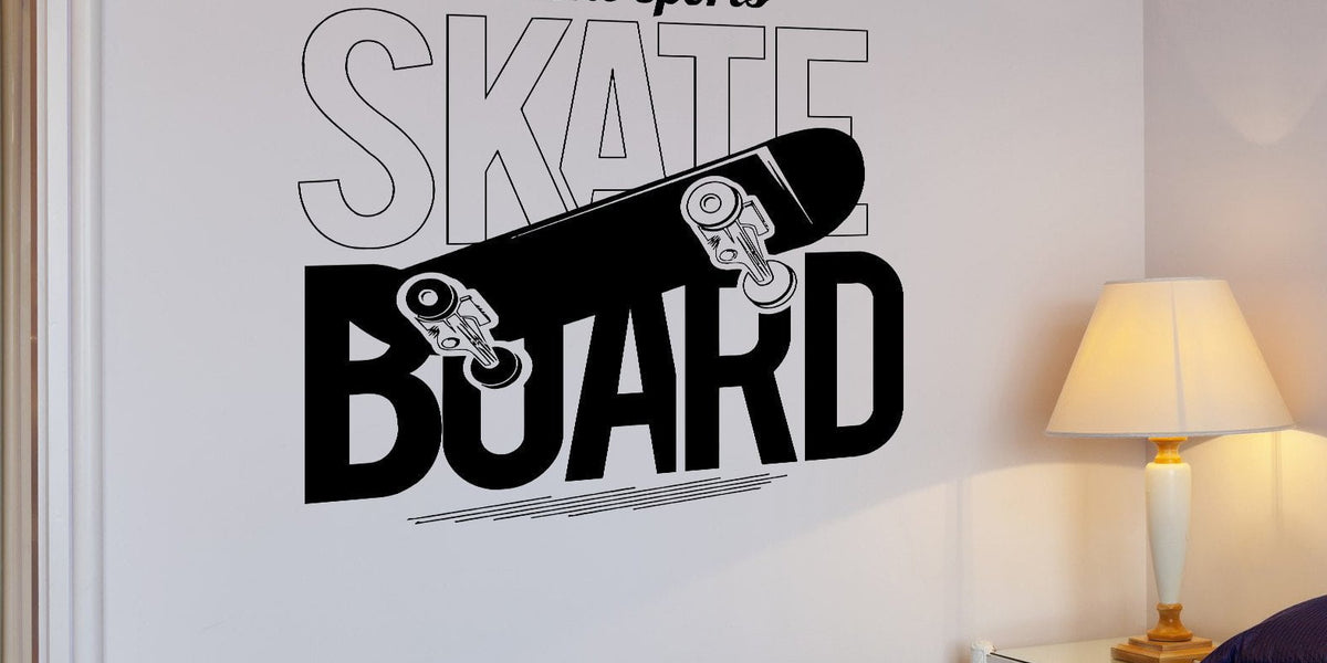 Wall Vinyl Sticker Decal Skateboard Extreme Sports Skate Decor Boys Ro ...