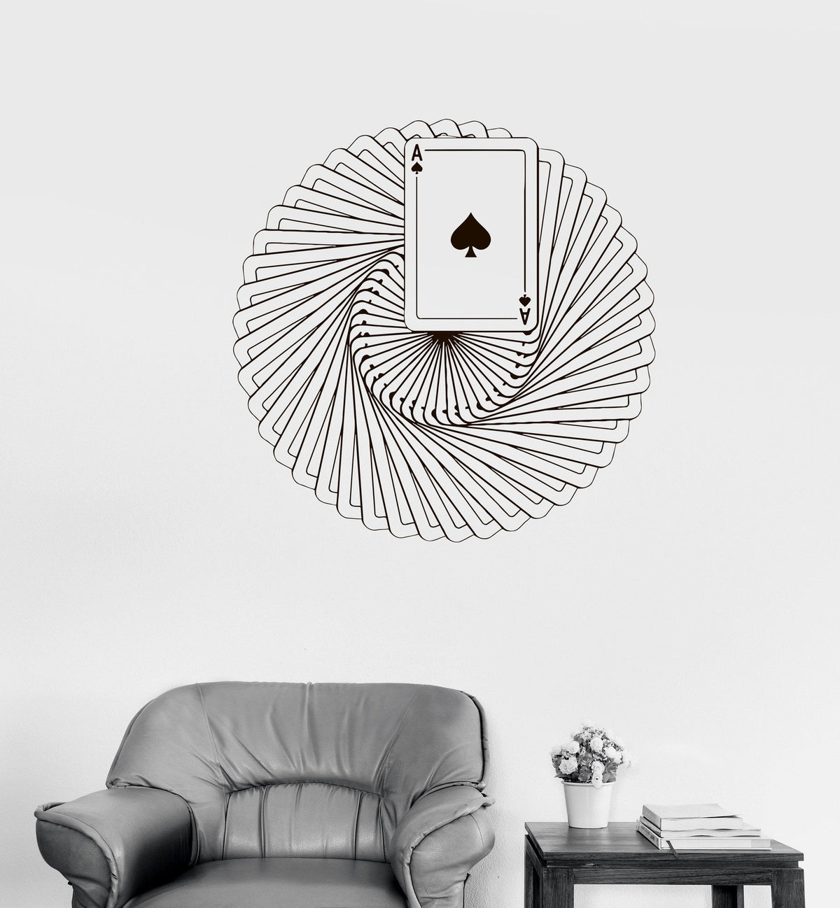 Wall Vinyl Sticker Decal Playing Cards Player Game Excitement Unique G ...