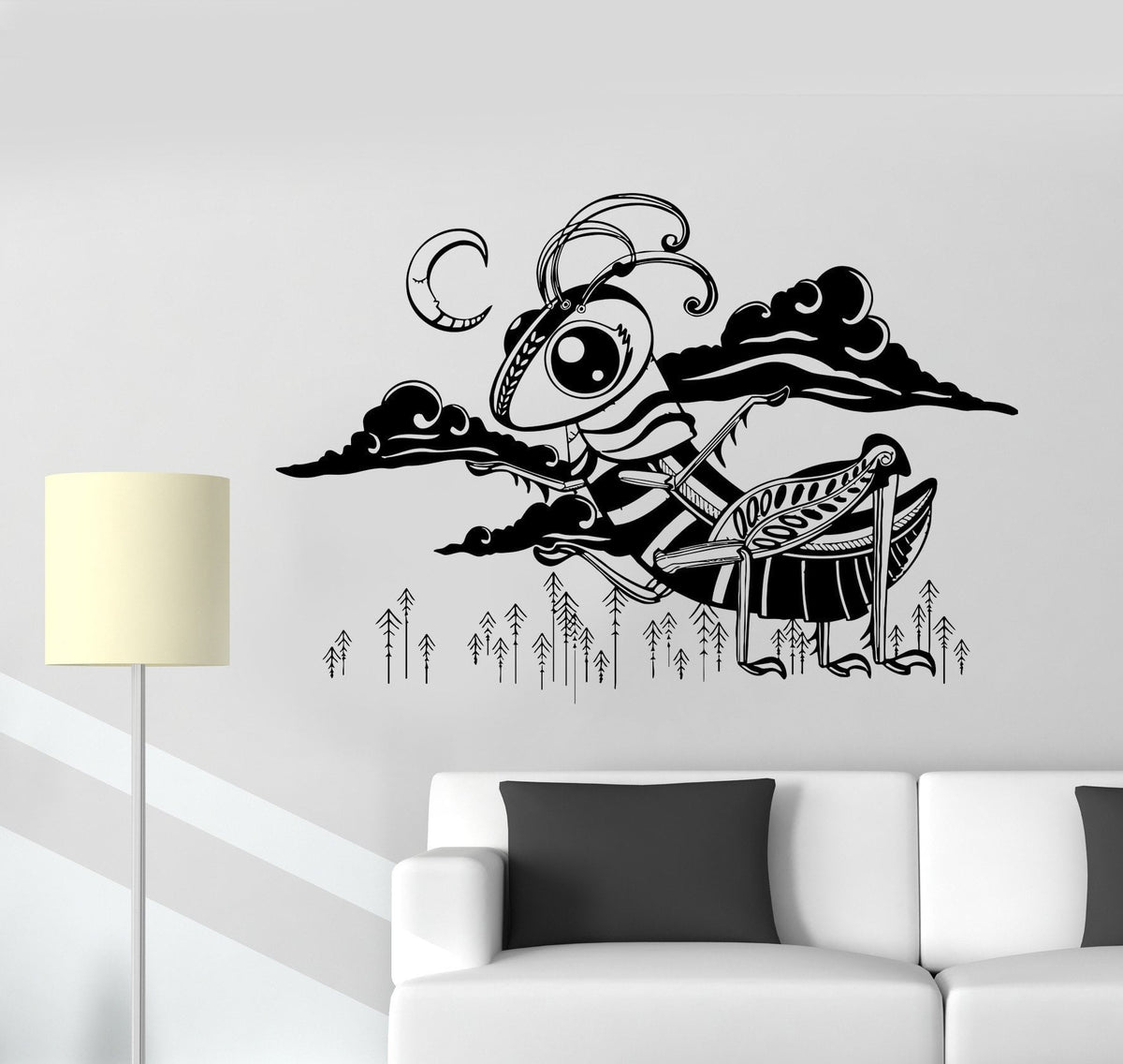 Child Room Animal Nature Funny Monster Tale Wall Vinyl Decal Sticker U ...