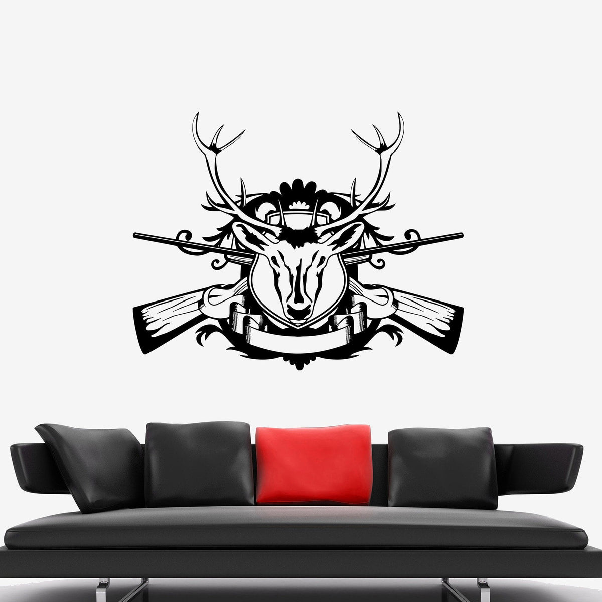 Wall Decal Hunter Hunting Animals Deer Forest Hobbies Vinyl Sticker Un ...
