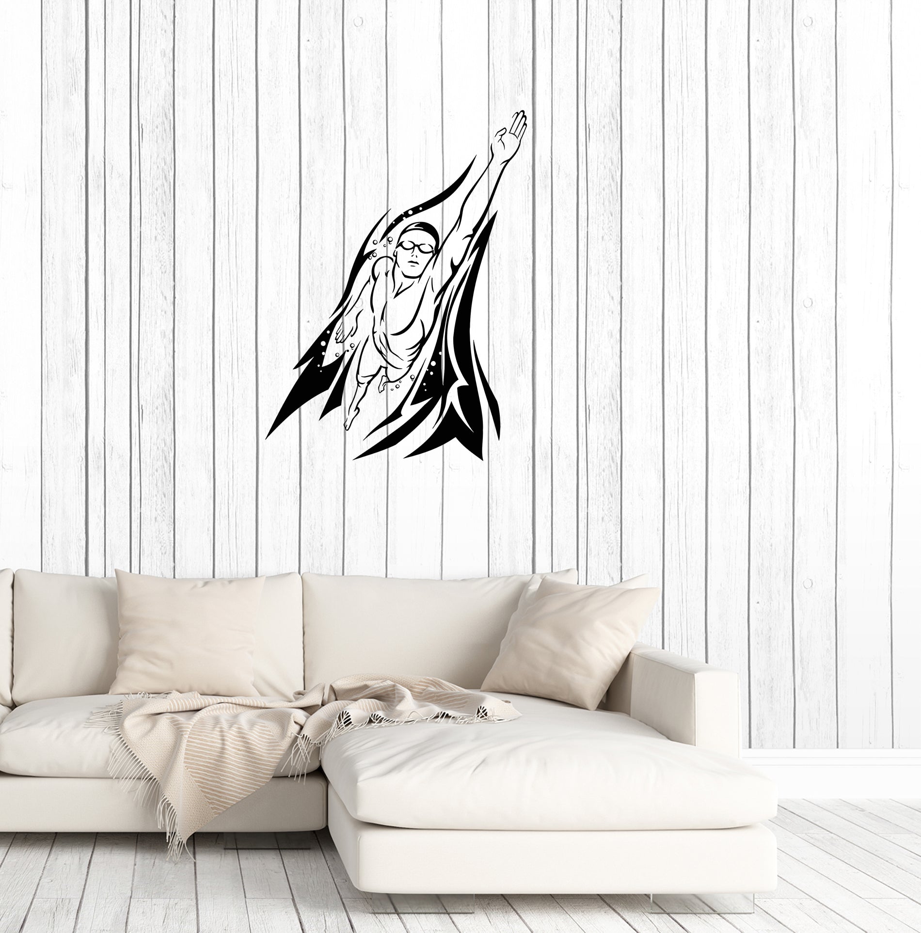 Wall Decal Swimming Swimmer Sports Pool Sea Water Polo Vinyl Sticker U ...