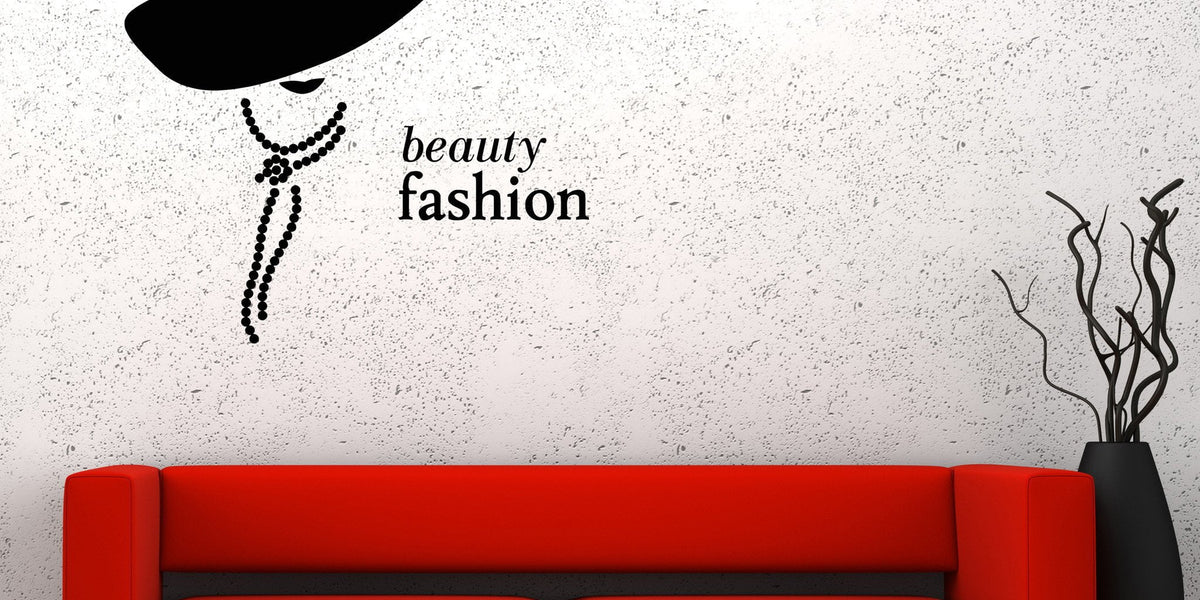 Wall Decal Woman Hat Lady Fashion Beauty Style Decorating Vinyl Sticke ...