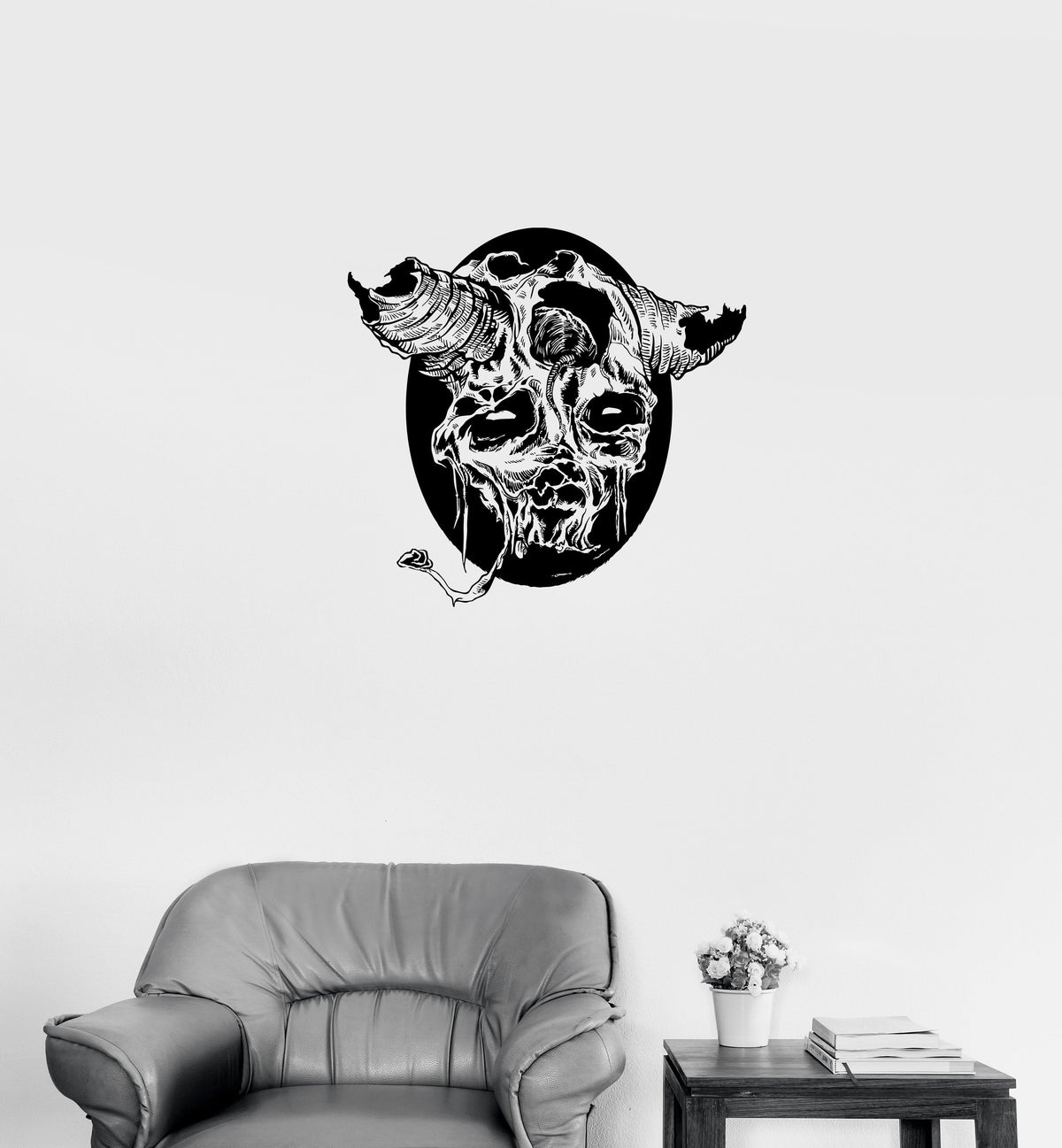 Wall Decal Skull Skeleton Monster Death Horror Animal Fear Corpse Viny ...