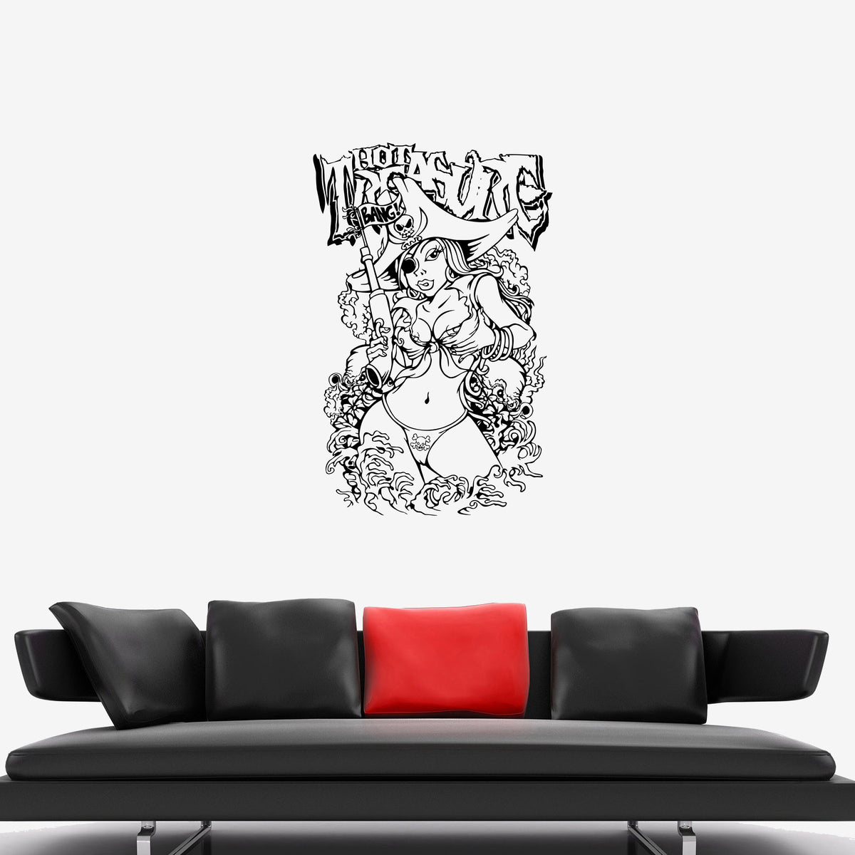 Wall Decal Hot Sexy Girl Pirate Underwear Beautiful Vinyl Sticker Uniq ...