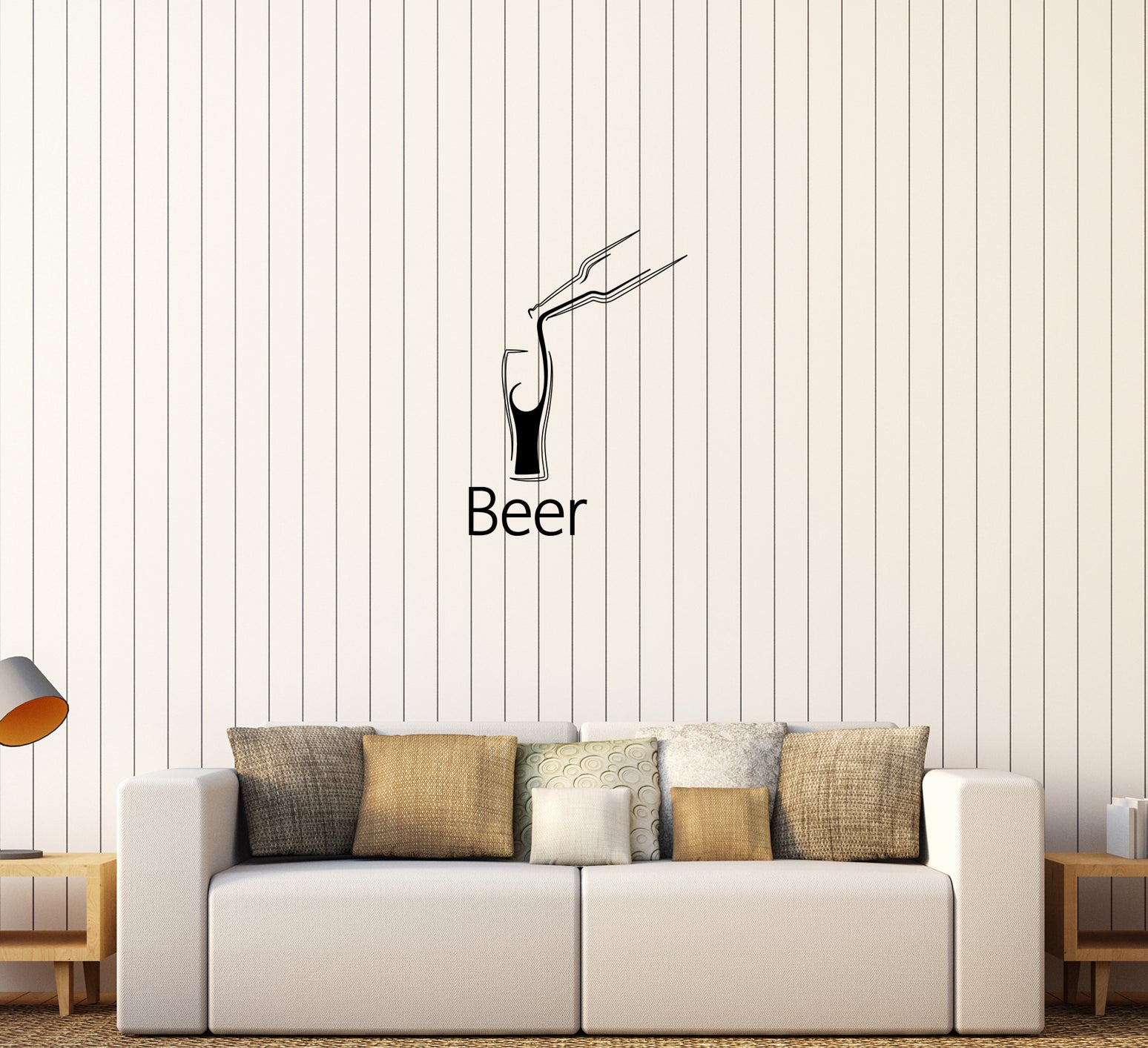 Wall Decal Beer Cafe Drink Bar Kitchen Cocktail Vinyl Sticker Unique G ...