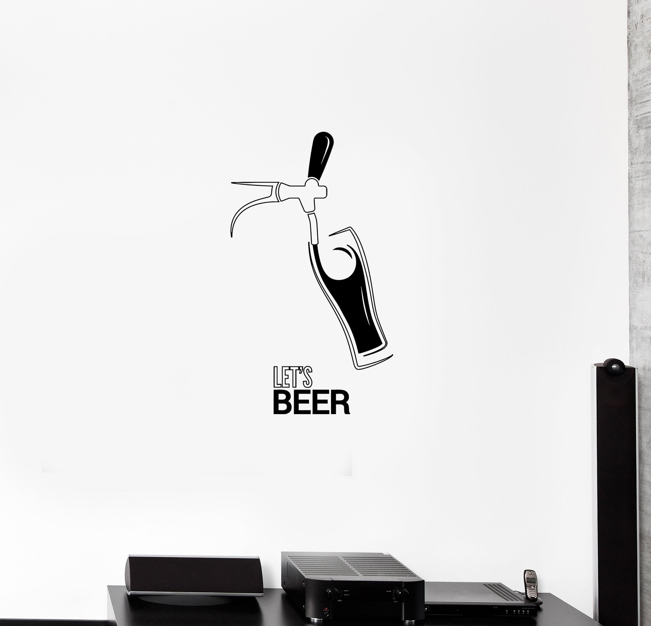 Wall Decal Bar Night Club Beer Rest Party Drinks Vinyl Sticker Unique ...