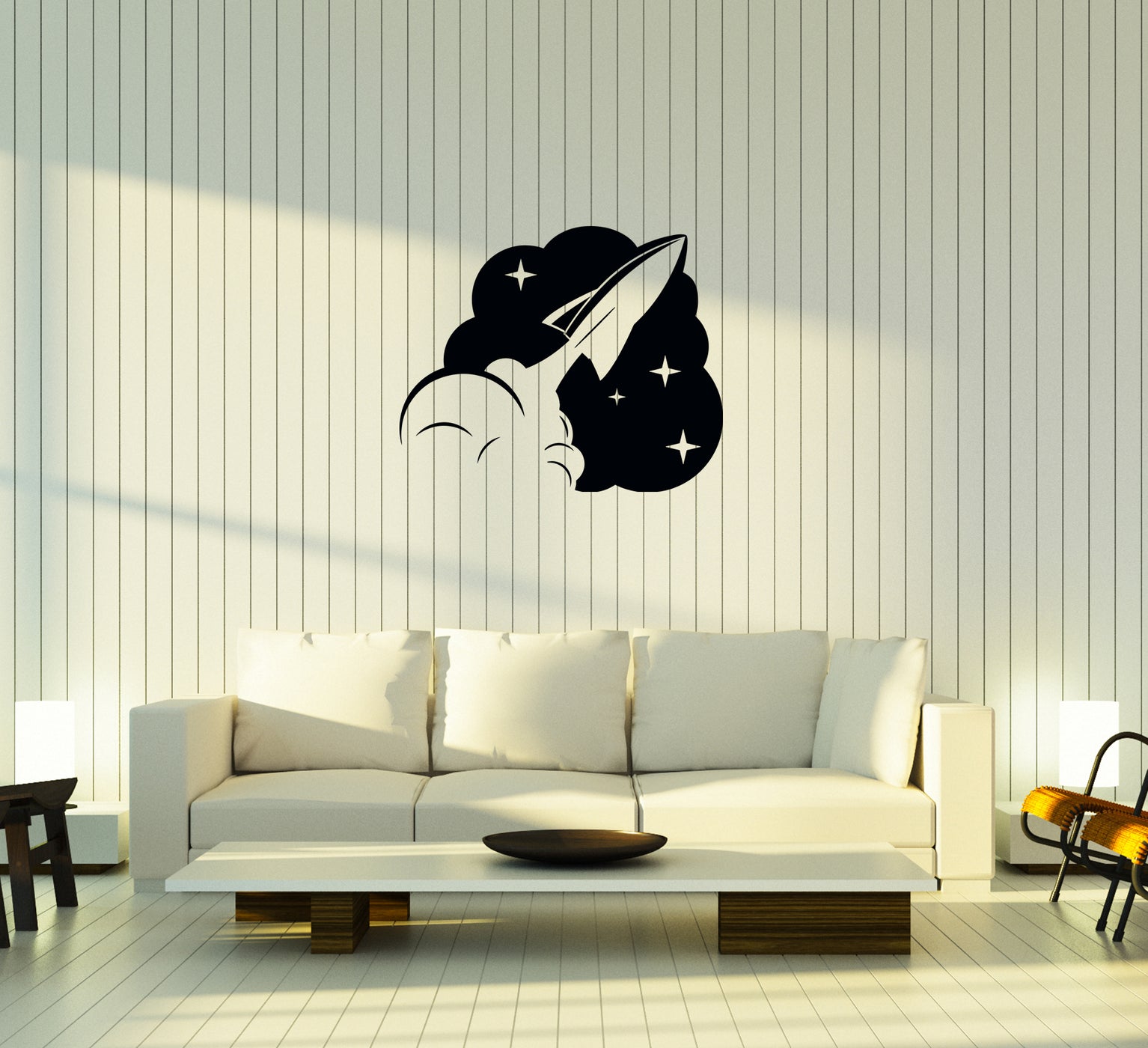 Wall Decal Spacecraft Stars Cosmos Space Astronaut Vinyl Sticker (ed90 ...