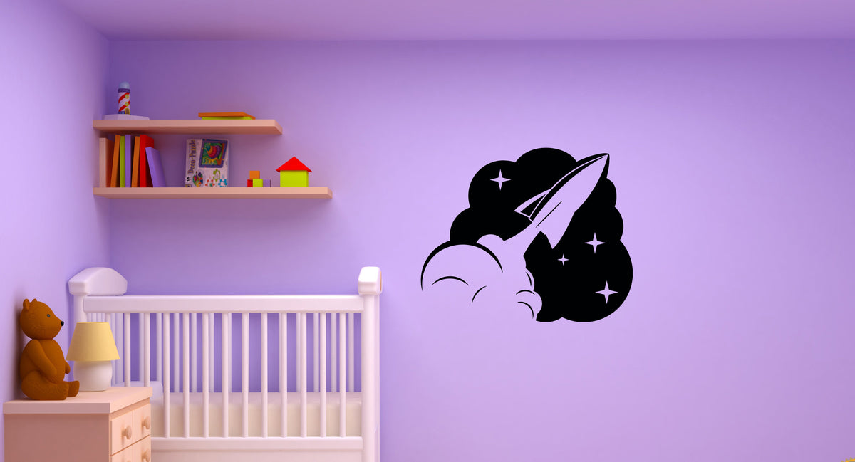 Wall Decal Spacecraft Stars Cosmos Space Astronaut Vinyl Sticker (ed90 ...