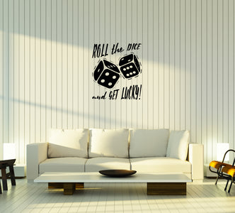 Wall Decal Board Game Dice Amusement Lucky Casino Vinyl Sticker (ed930 ...