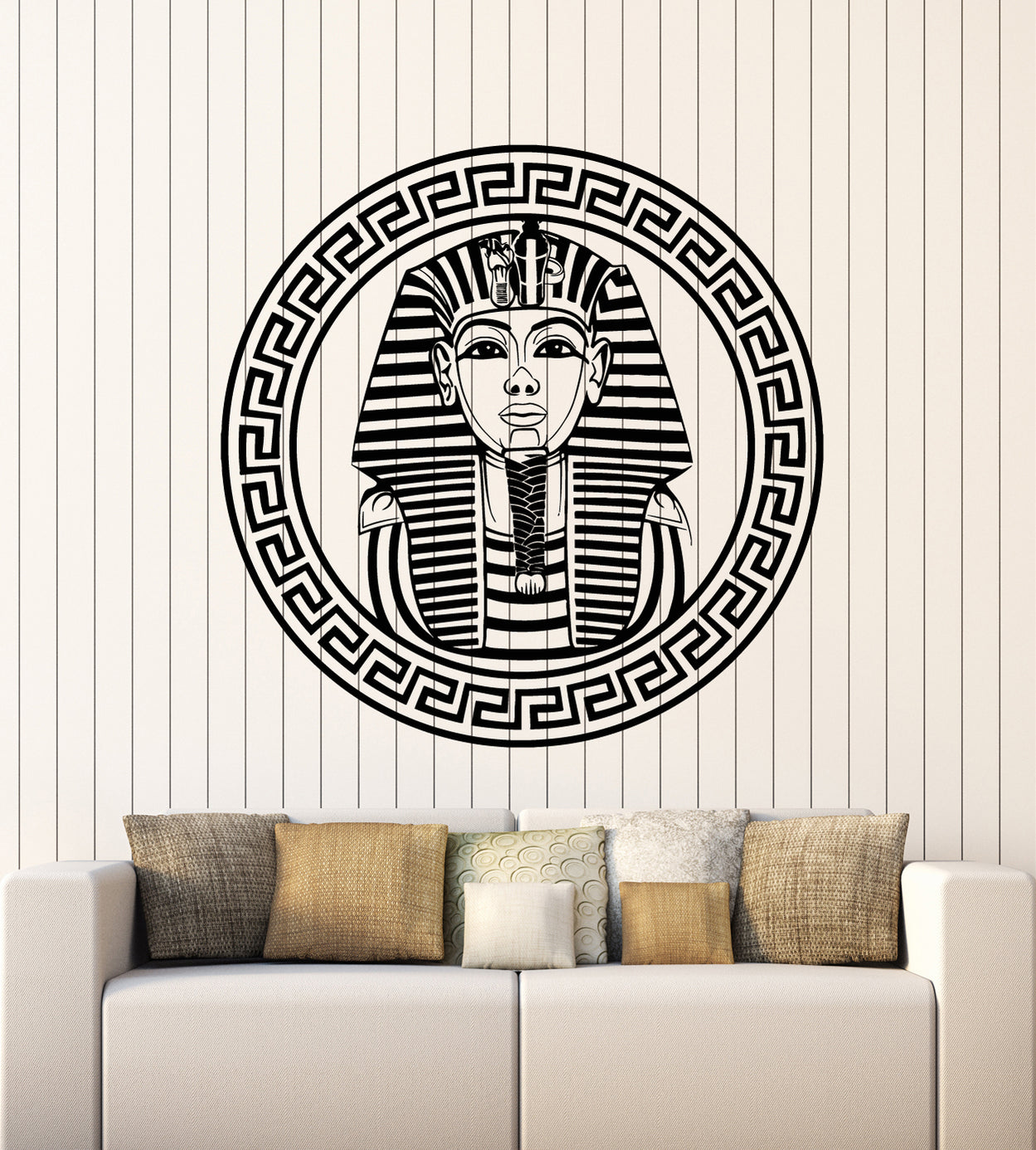 Vinyl Wall Decal Pharaoh Mask Ancient Egypt Tutankhamun Stickers Mural ...