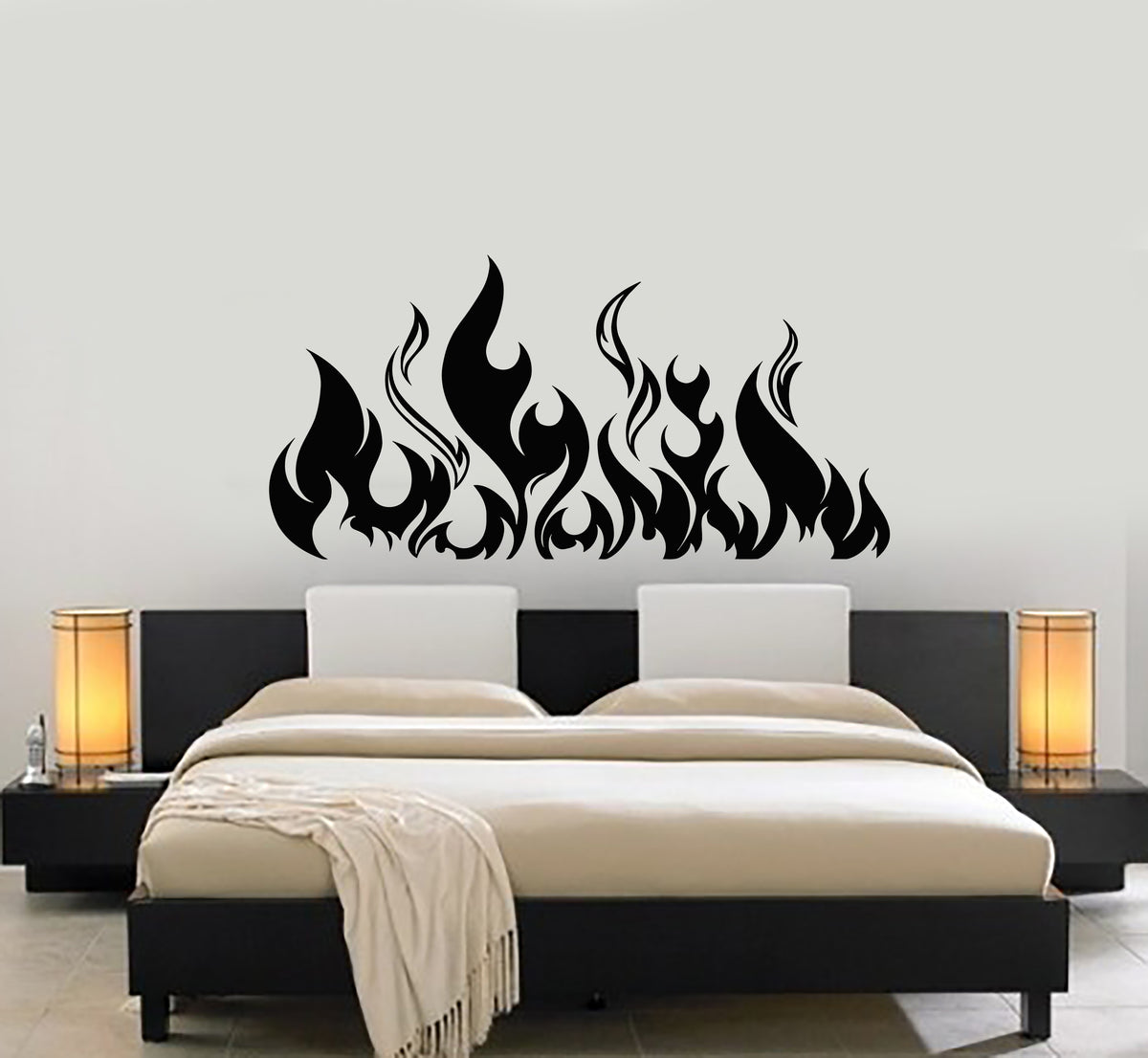 Vinyl Wall Decal Fire Flame Blaze Bedroom Decoration Home Interior Sti ...