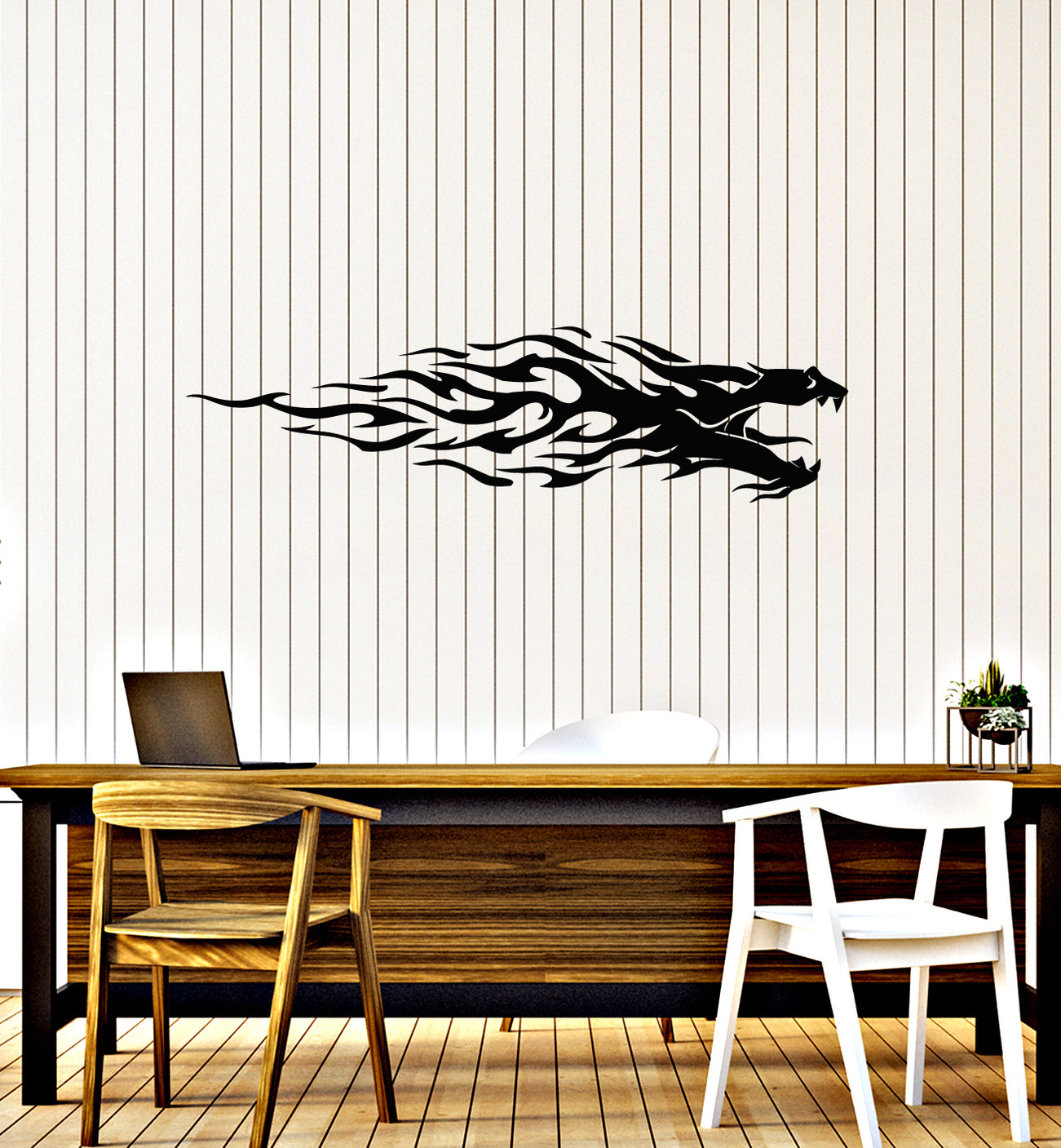 Vinyl Wall Decal Fire Tongue Flame Tribal Animal Decor Stickers Mural ...