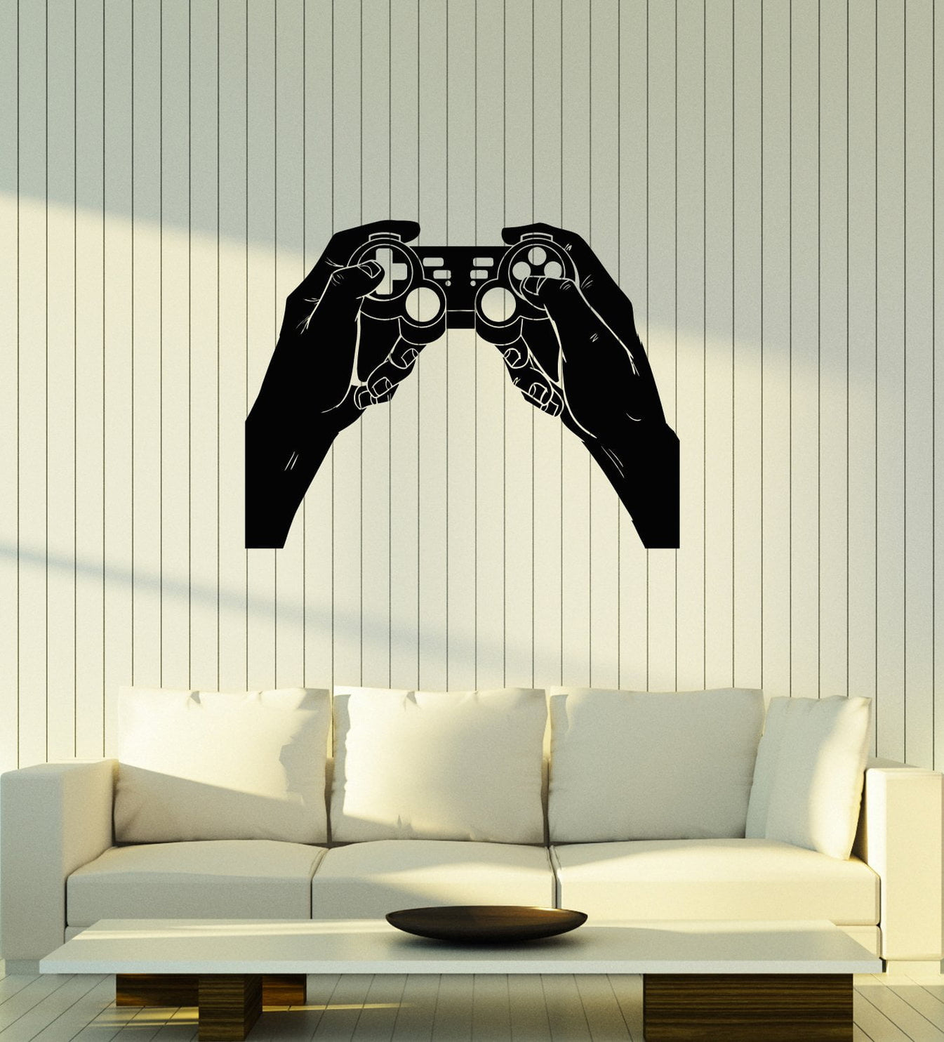 Vinyl Wall Decal Gamer Hands Gamepad Joystick Gaming Decor Art Sticker ...