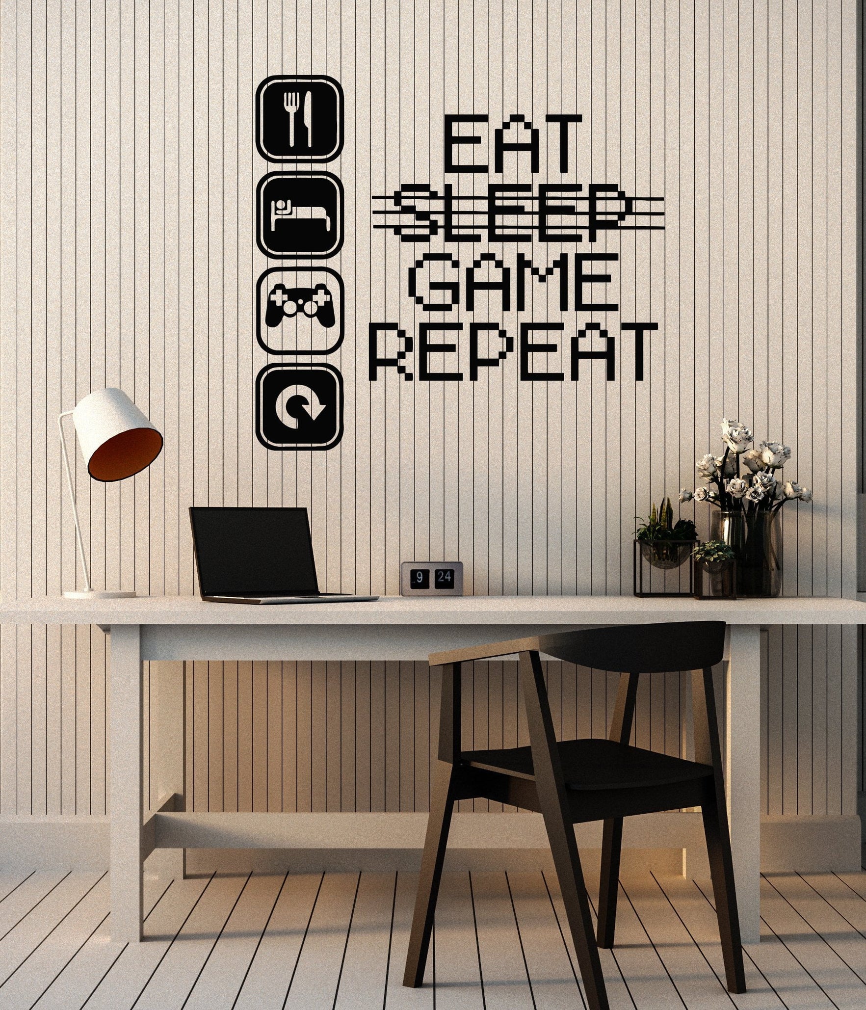Vinyl Wall Decal Gamer Room Interior Gaming Quote Geek Quote Art Stick ...