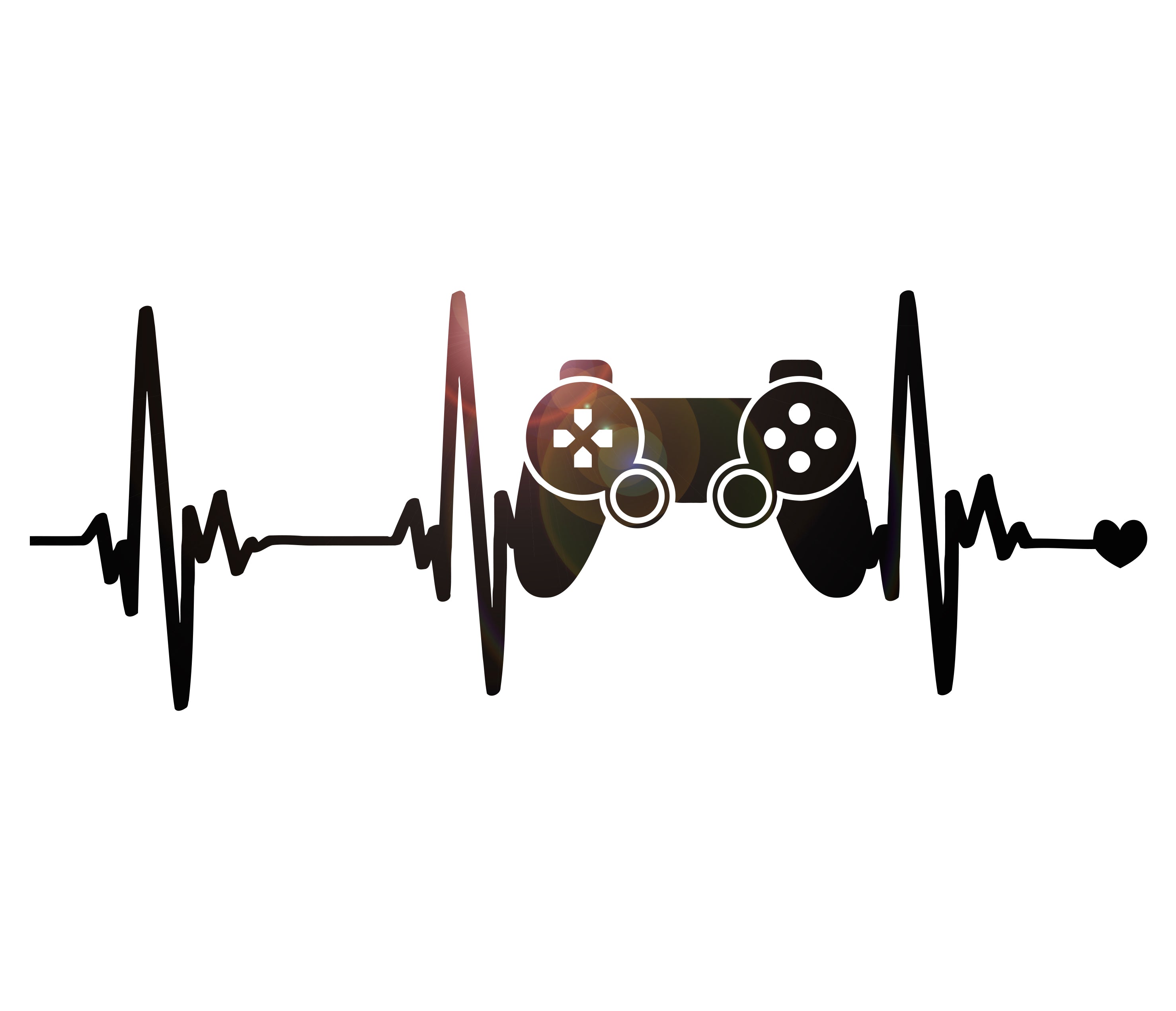 Vinyl Wall Decal Gamer Pulse Joystick Video Game Gaming Room Stickers ...