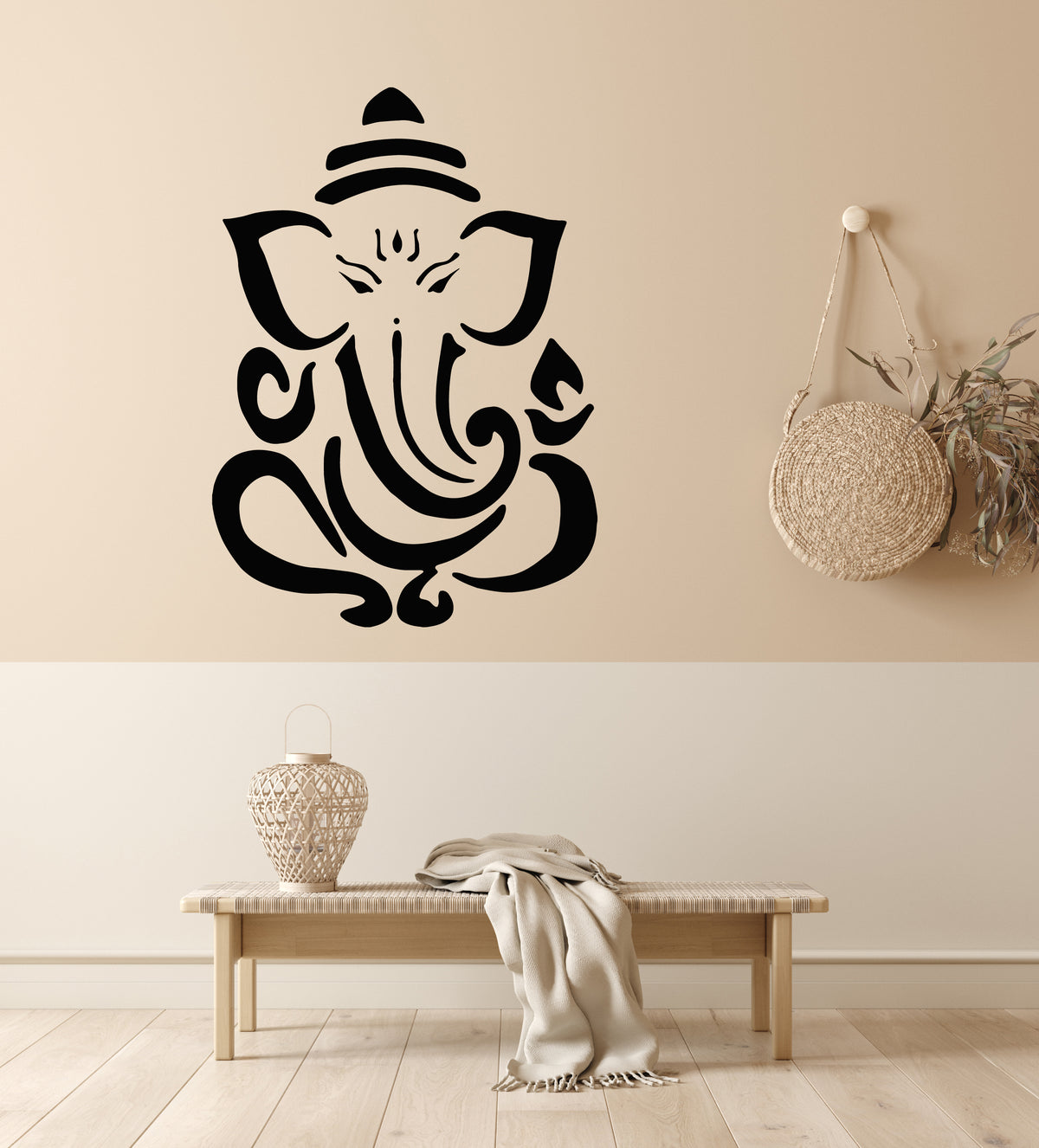 Vinyl Wall Decal Abstract Ganesha Indian Elephant Hinduism Stickers Mu ...