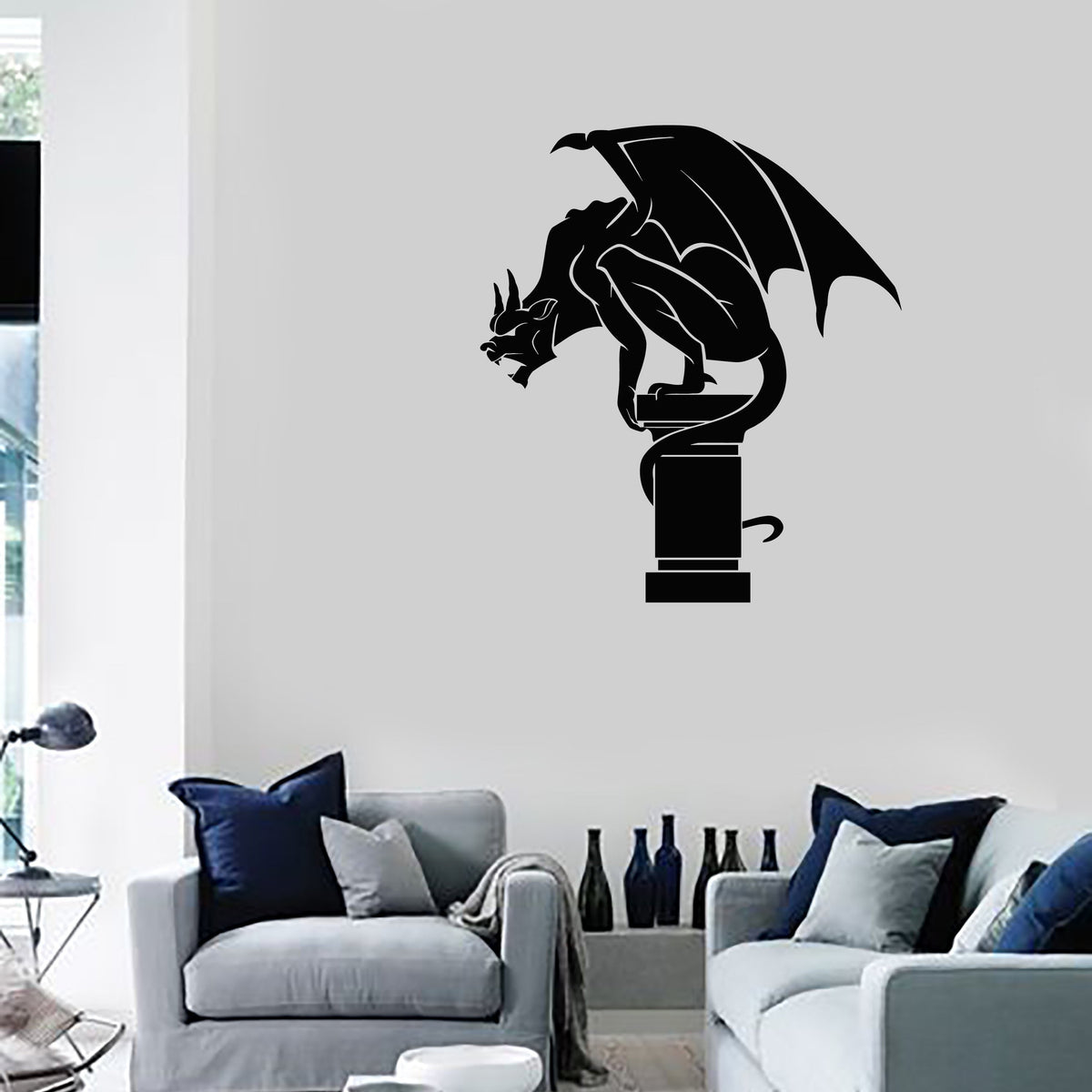 Vinyl Wall Decal Gargoyle Gothic Statue Room Decoration Home Art Stick ...