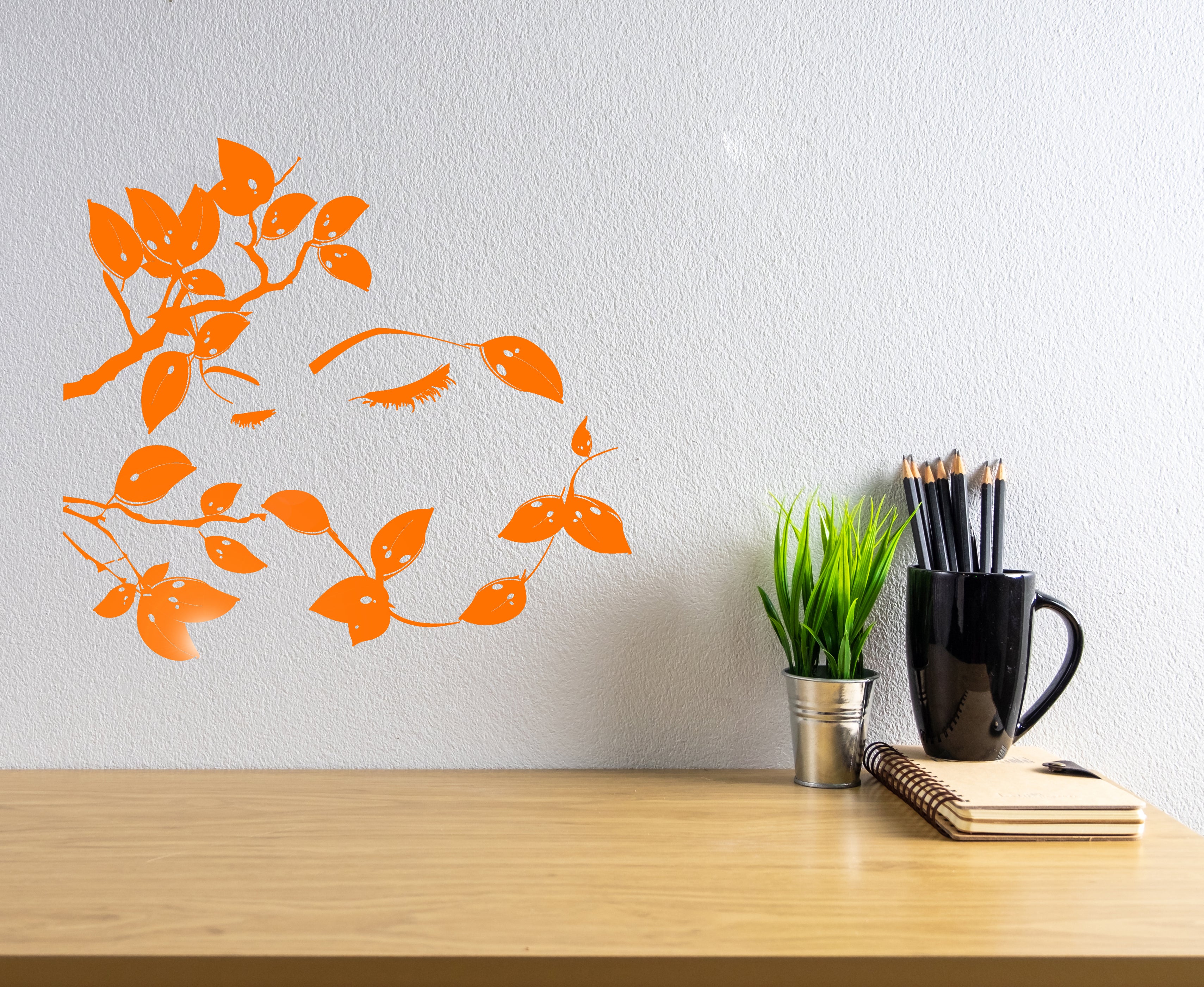 Vinyl Wall Decal Beautiful Tree Branches Girl Eyes Eyelash Woman Stick ...