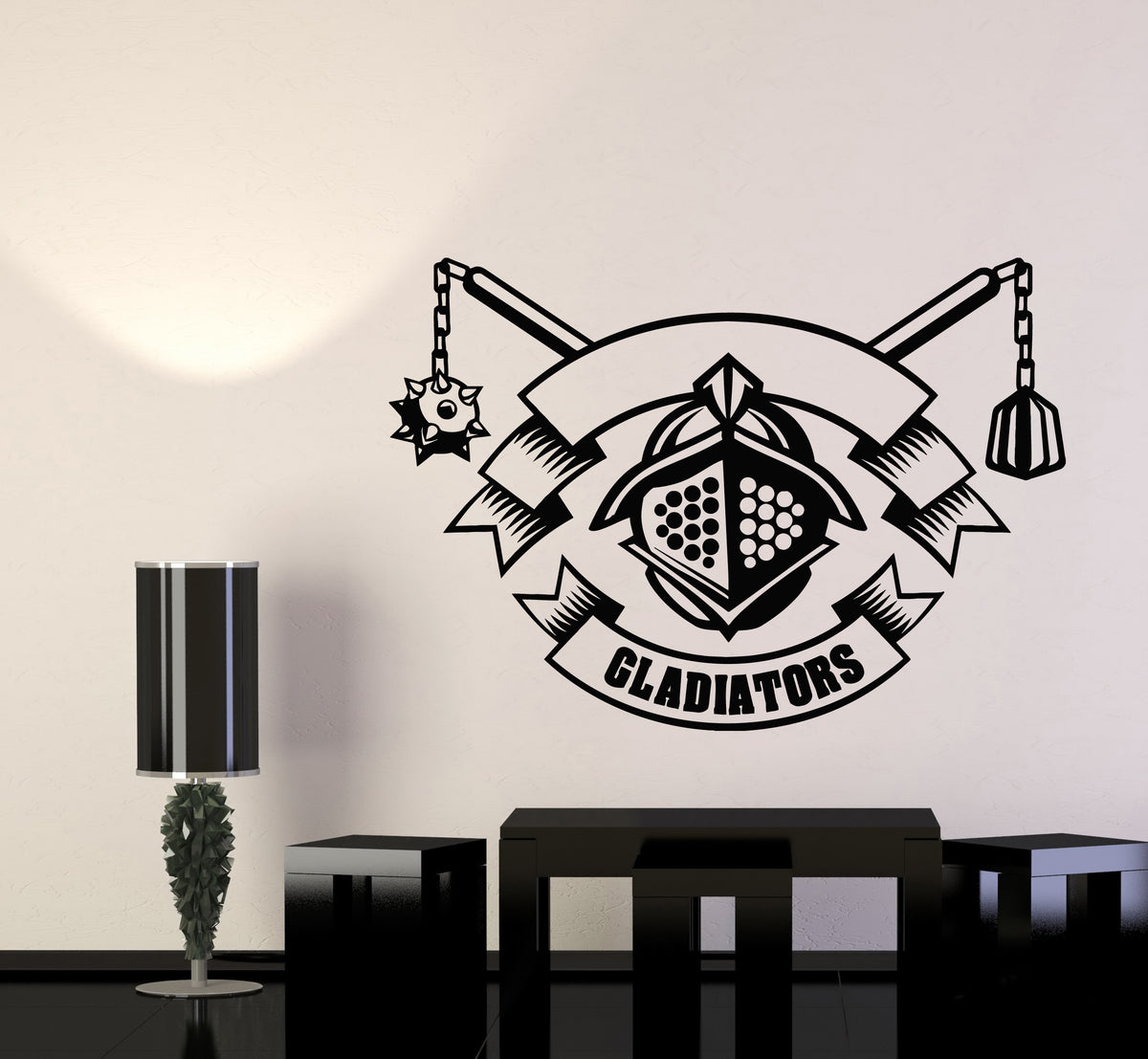 Vinyl Wall Decal Gladiators Ancient Warriors Helmet Weapons Stickers M ...