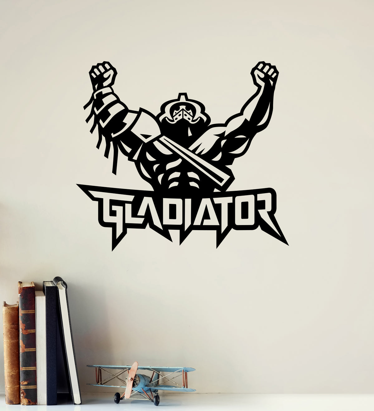 Vinyl Wall Decal Roman Gladiator Warrior Coliseum Ancient Rome World S ...