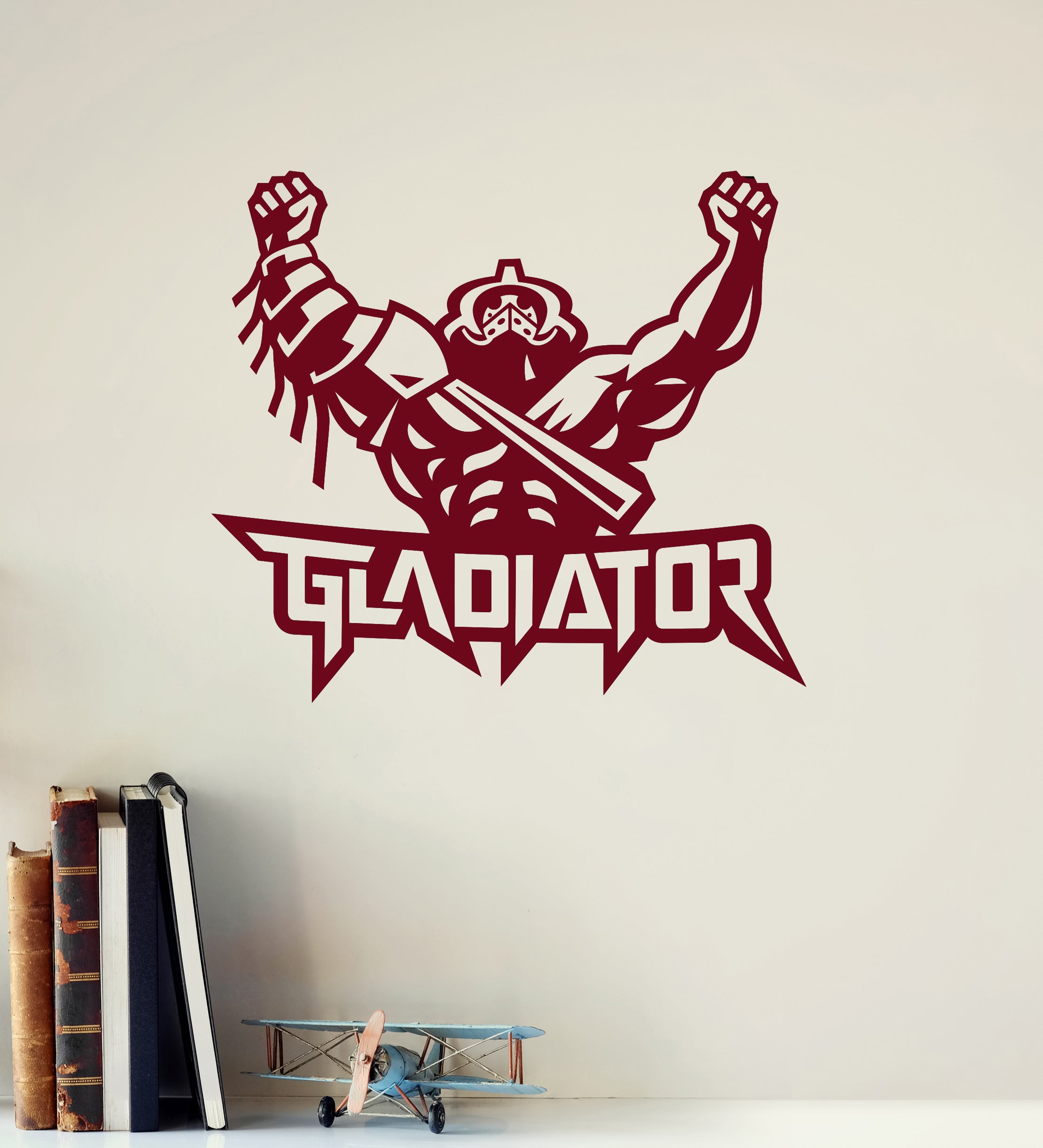 Vinyl Wall Decal Roman Gladiator Warrior Coliseum Ancient Rome World S ...