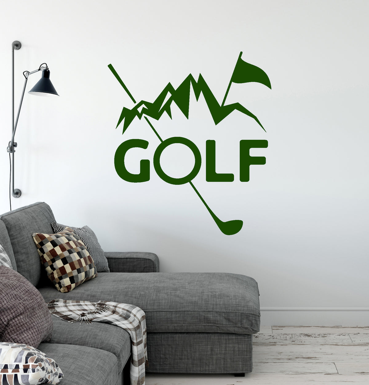 Vinyl Wall Decal Golf Club Golfer Sport Player Mountain Stickers Mural ...