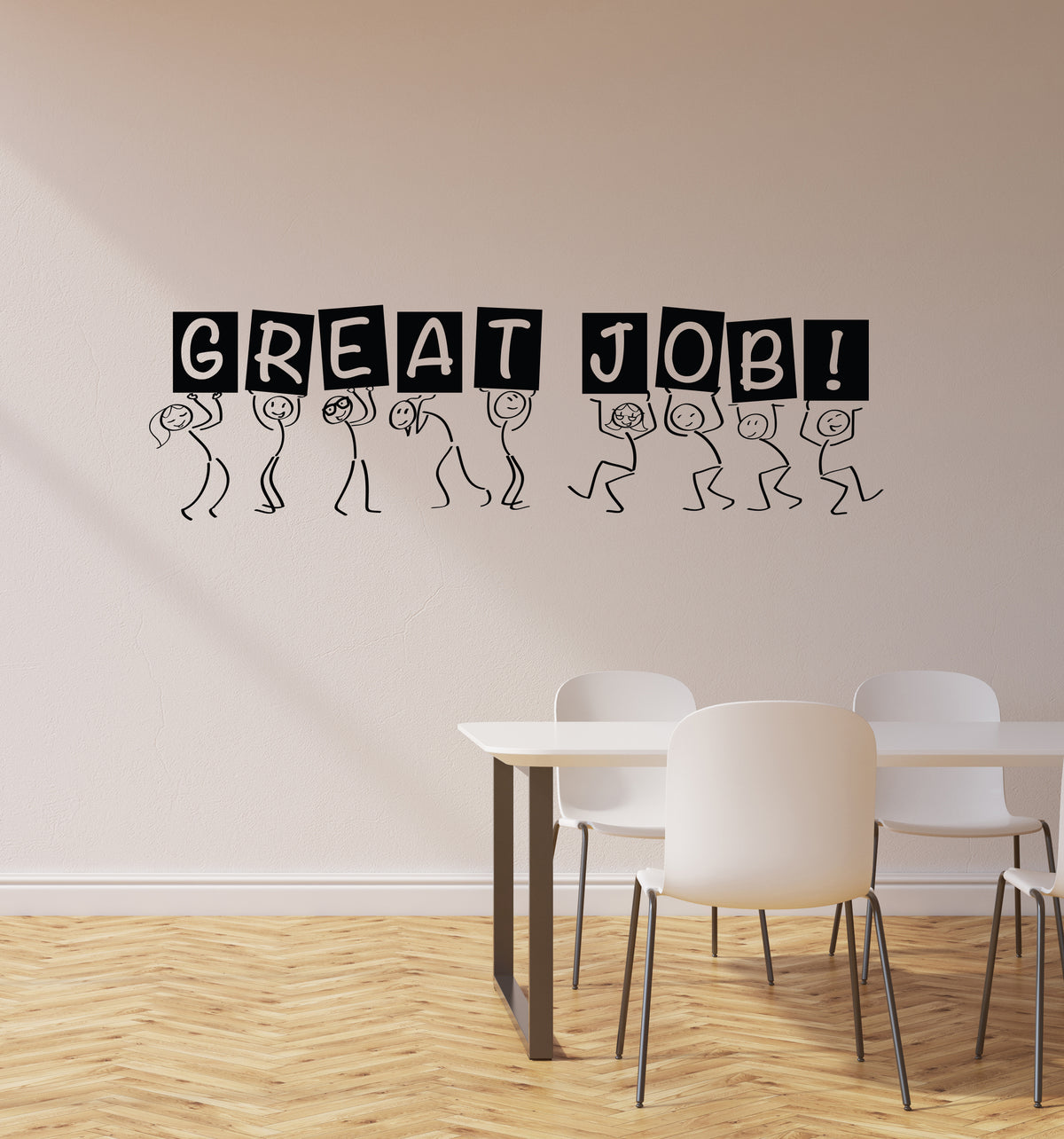 Vinyl Wall Decal Great Job Office Motivational Words Business Workers ...
