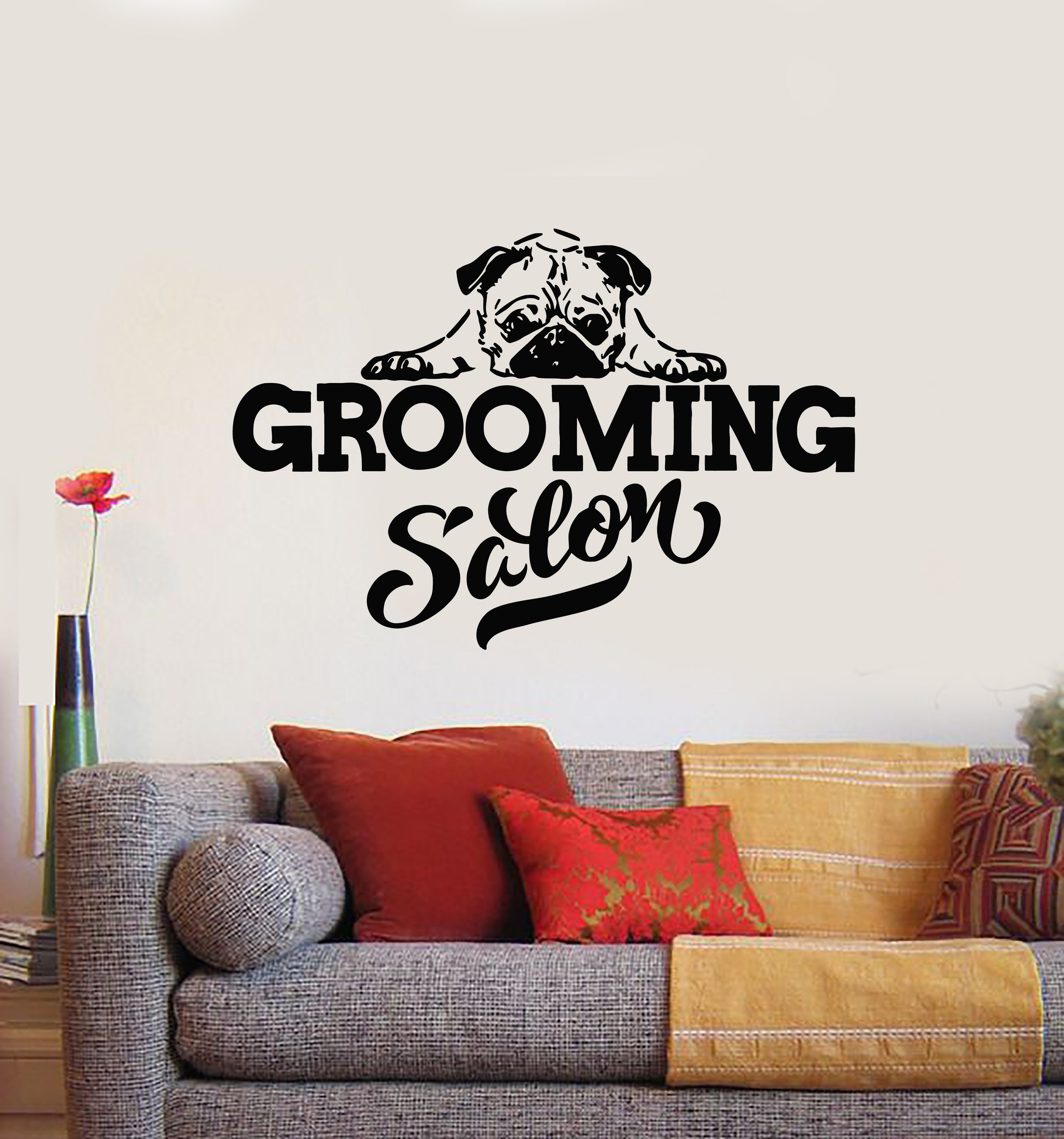 Vinyl Wall Decal Purity Dog Pet Grooming Salon House Animals Stickers ...