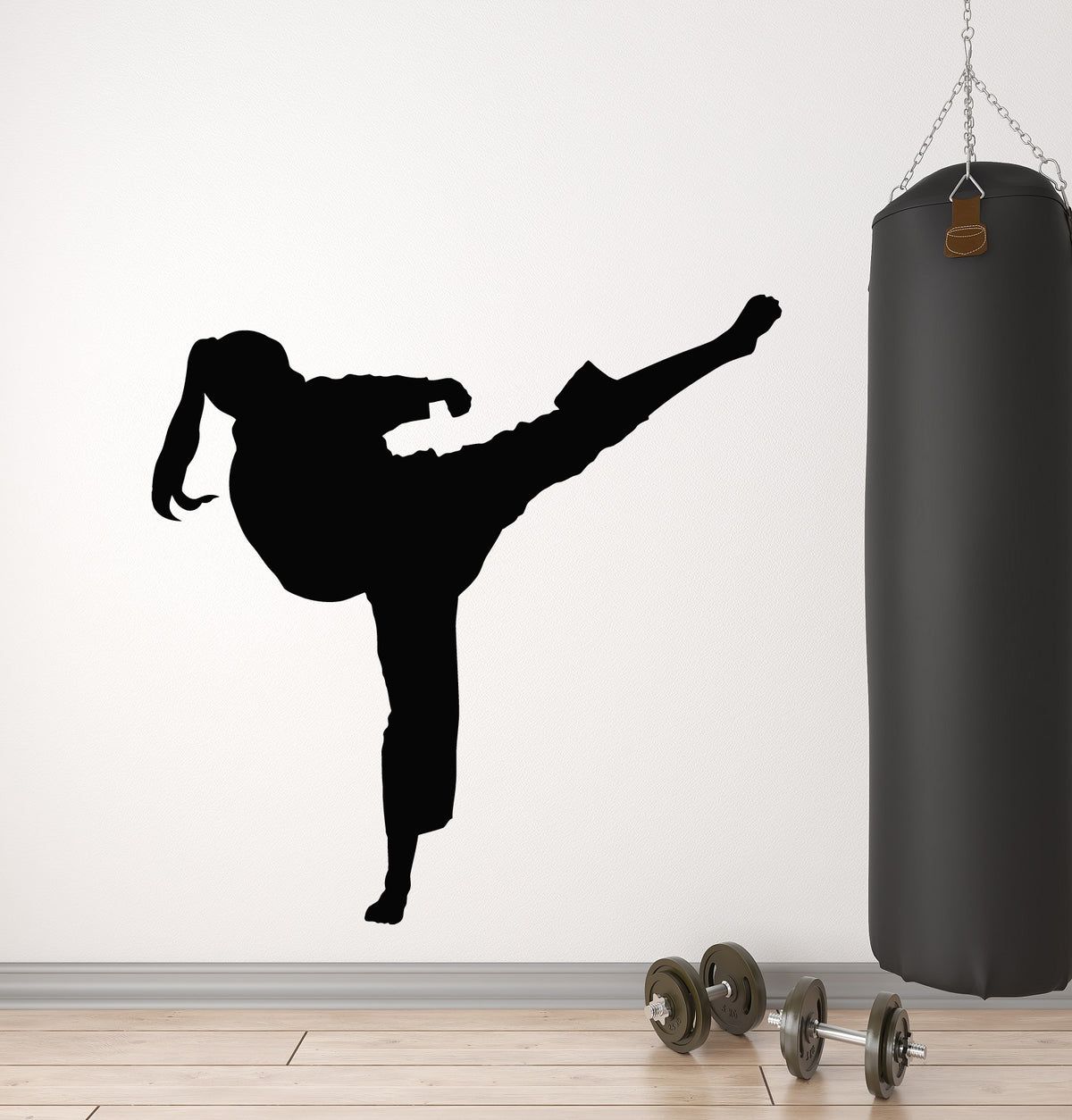 Vinyl Wall Decal MMA Girl Martial Arts Sport Karate Fight Stickers Mur ...