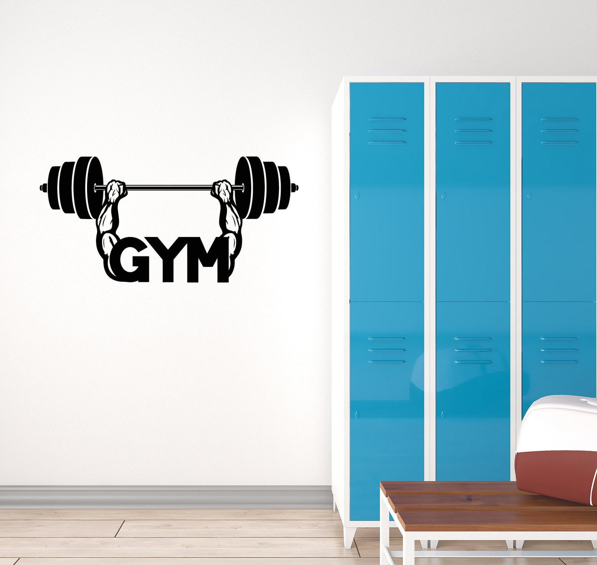 Vinyl Wall Decal Gym Bodybuilding Sports Fitness Center Decor Interior ...