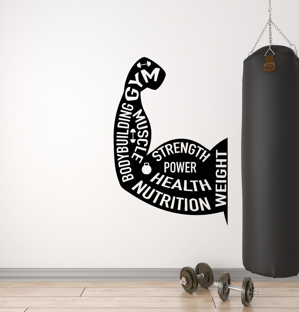 Custom Home Gym And Exercise Room Motivational Wall Decals And Stickers ...