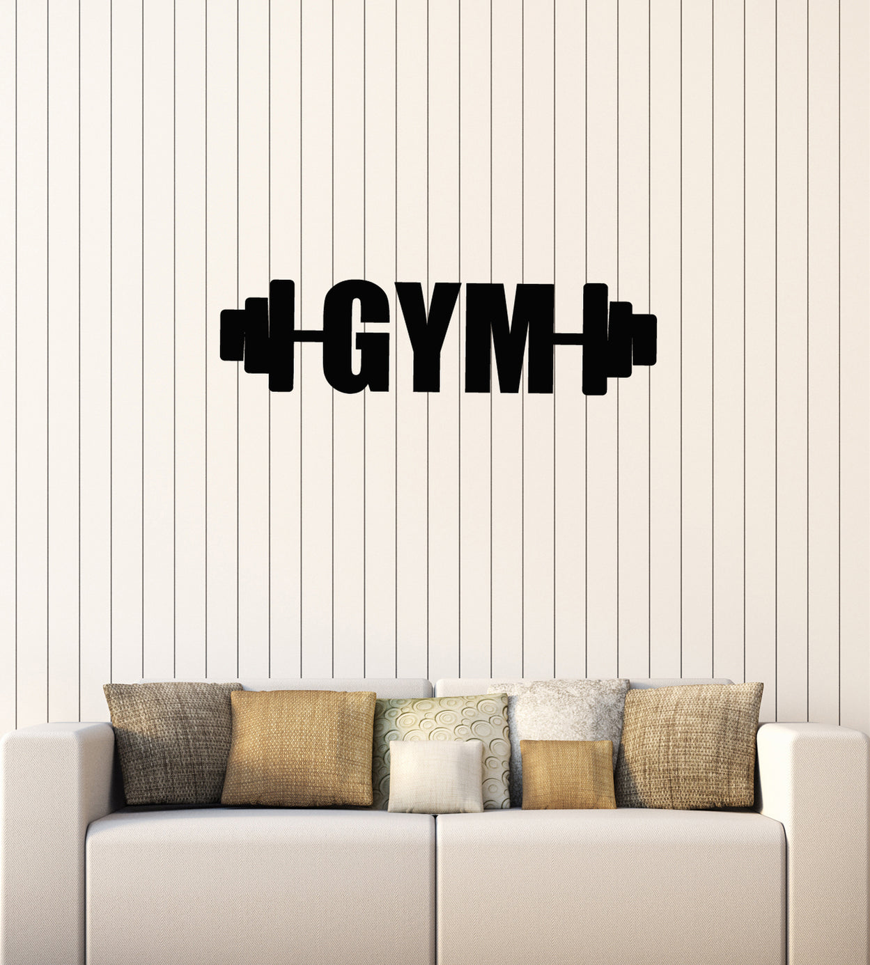 Vinyl Wall Decal Fitness Gym Weight Iron Sports For Man Stickers Mural ...