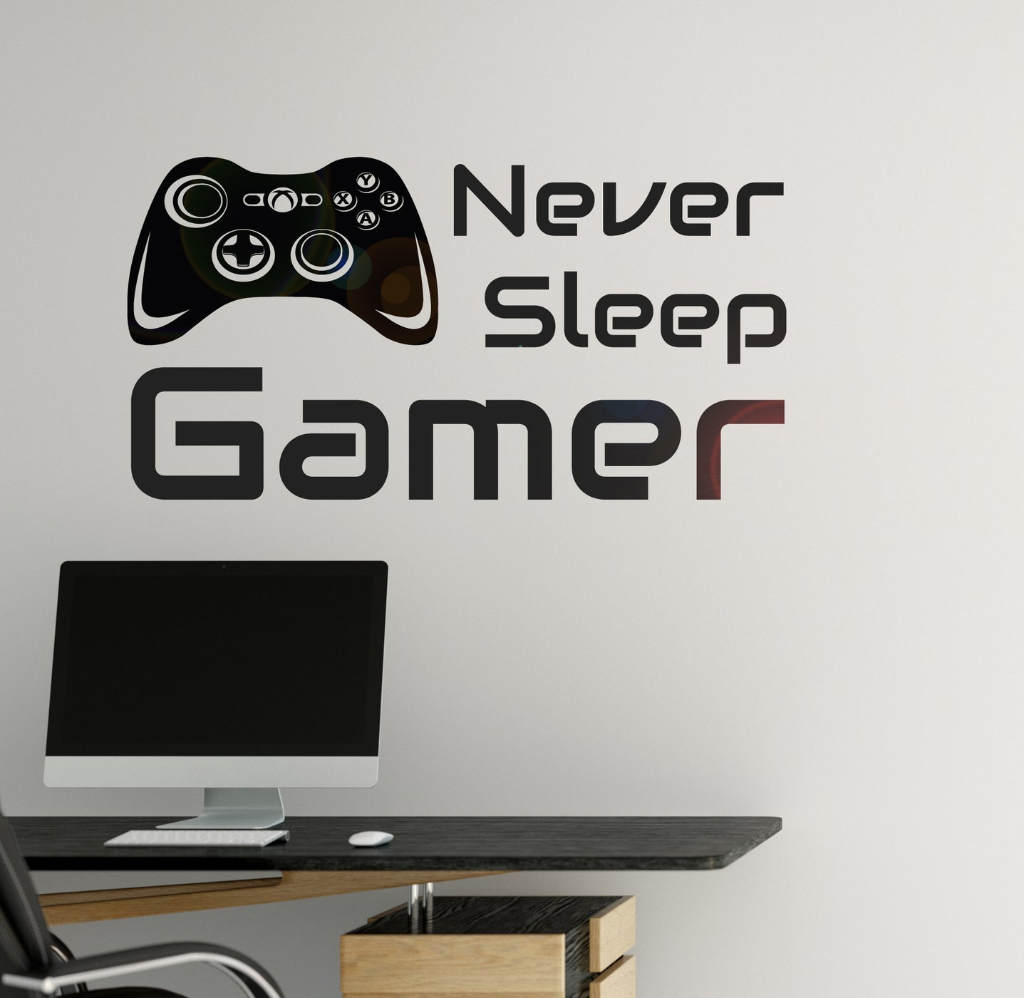 Vinyl Wall Decal Gamer Never Sleep Video Game Play Boys Room Stickers ...