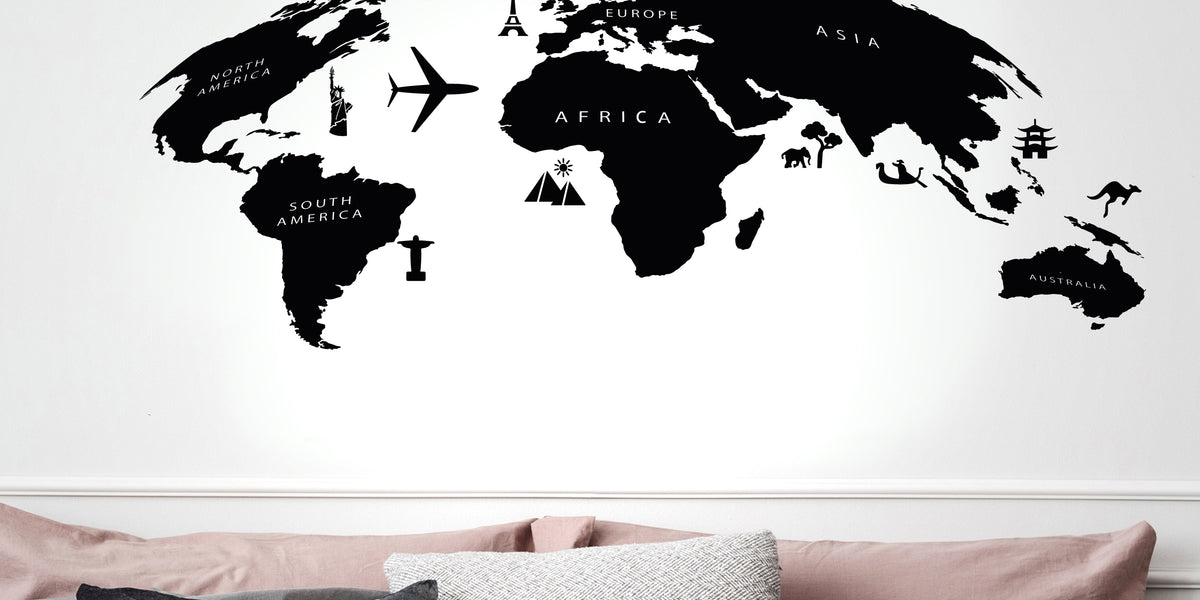 Vinyl Wall Decal Travel Famous Places Adventure Geography Decor Sticke ...