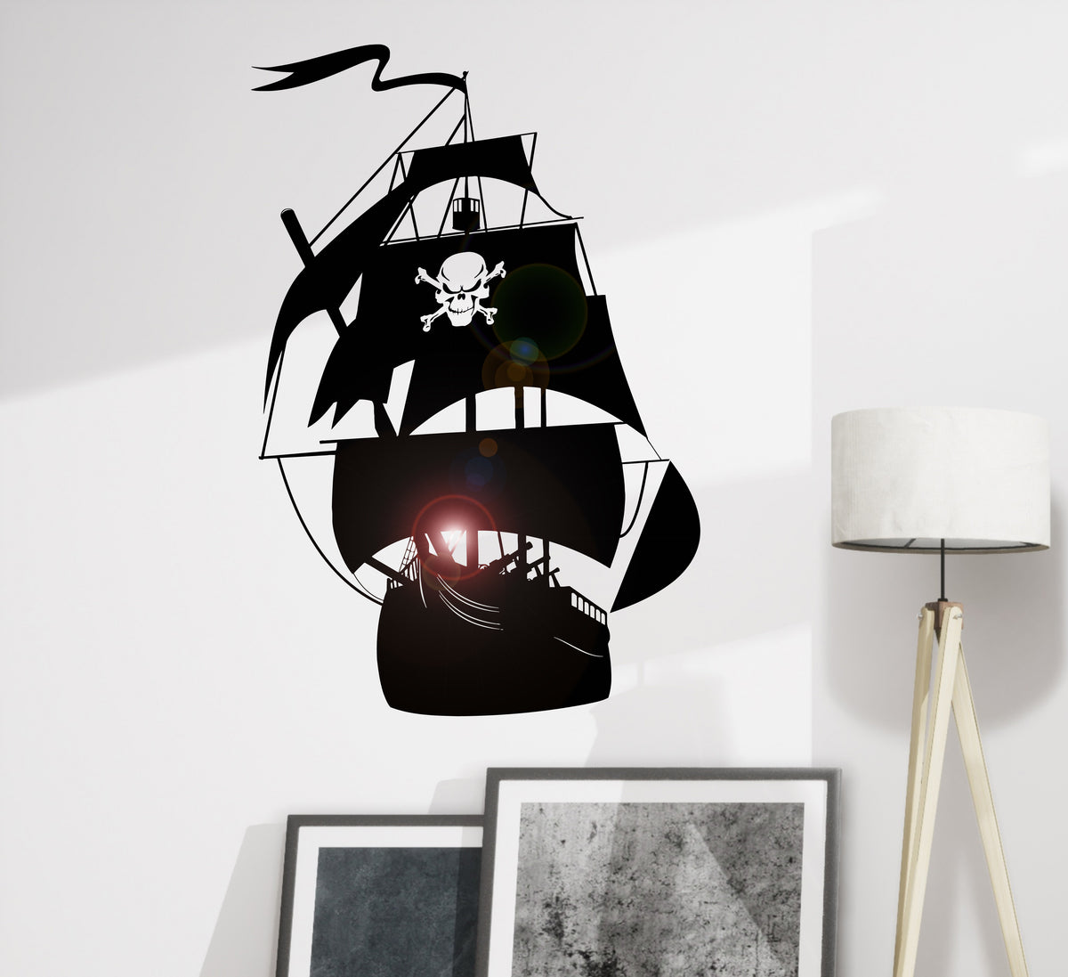 Wall Decal Pirate Ship Sea Ocean Beach Marine Vinyl Decor gz394 ...