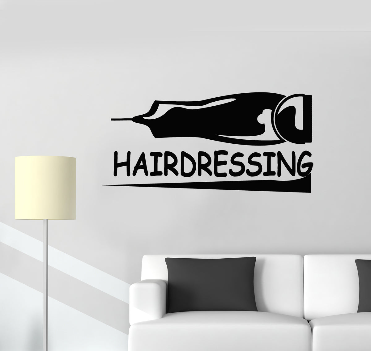 Vinyl Wall Decal Hairdressing Hair Haircut Beauty Barbershop Stickers ...