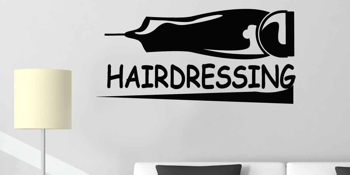 Vinyl Wall Decal Hairdressing Hair Haircut Beauty Barbershop Stickers ...