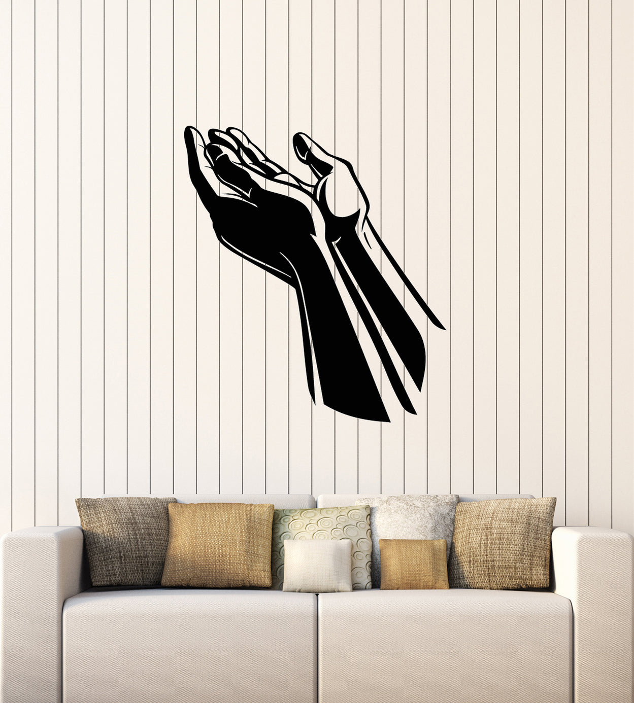 Vinyl Wall Decal Praying Hands Prayer Room Religion Stickers Mural (g1 ...