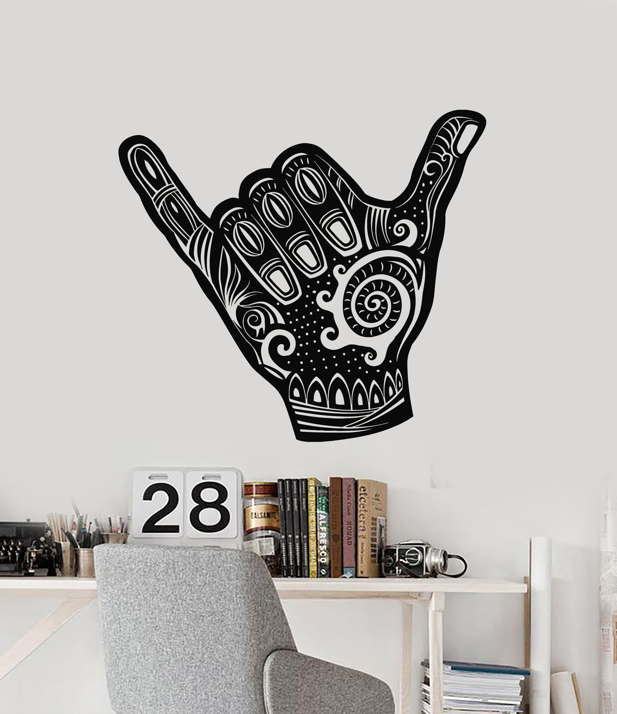 Vinyl Wall Decal Finger Glove Hand Finger Teen Room Interior Stickers ...
