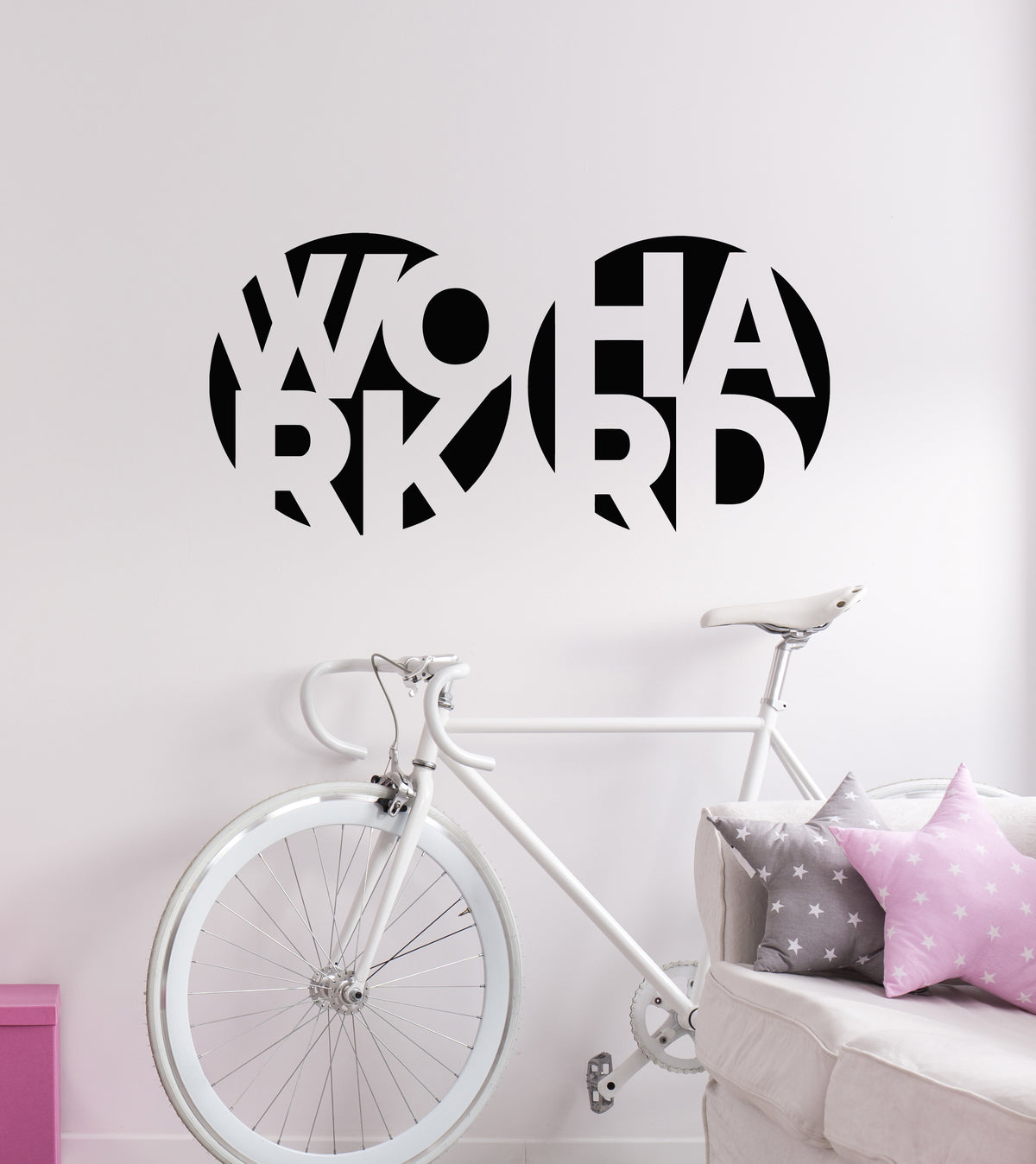 Vinyl Wall Decal Iron Sport Hard Work Fitness Club Train Gym Stickers ...