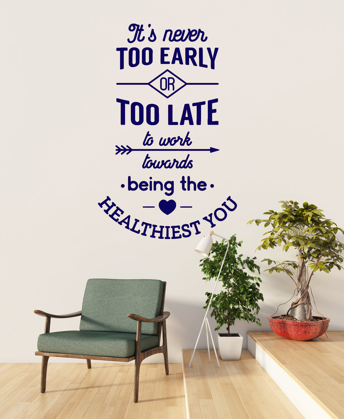 Vinyl Wall Decal Healthy Quote Saying Inspire Health Medical Office De ...