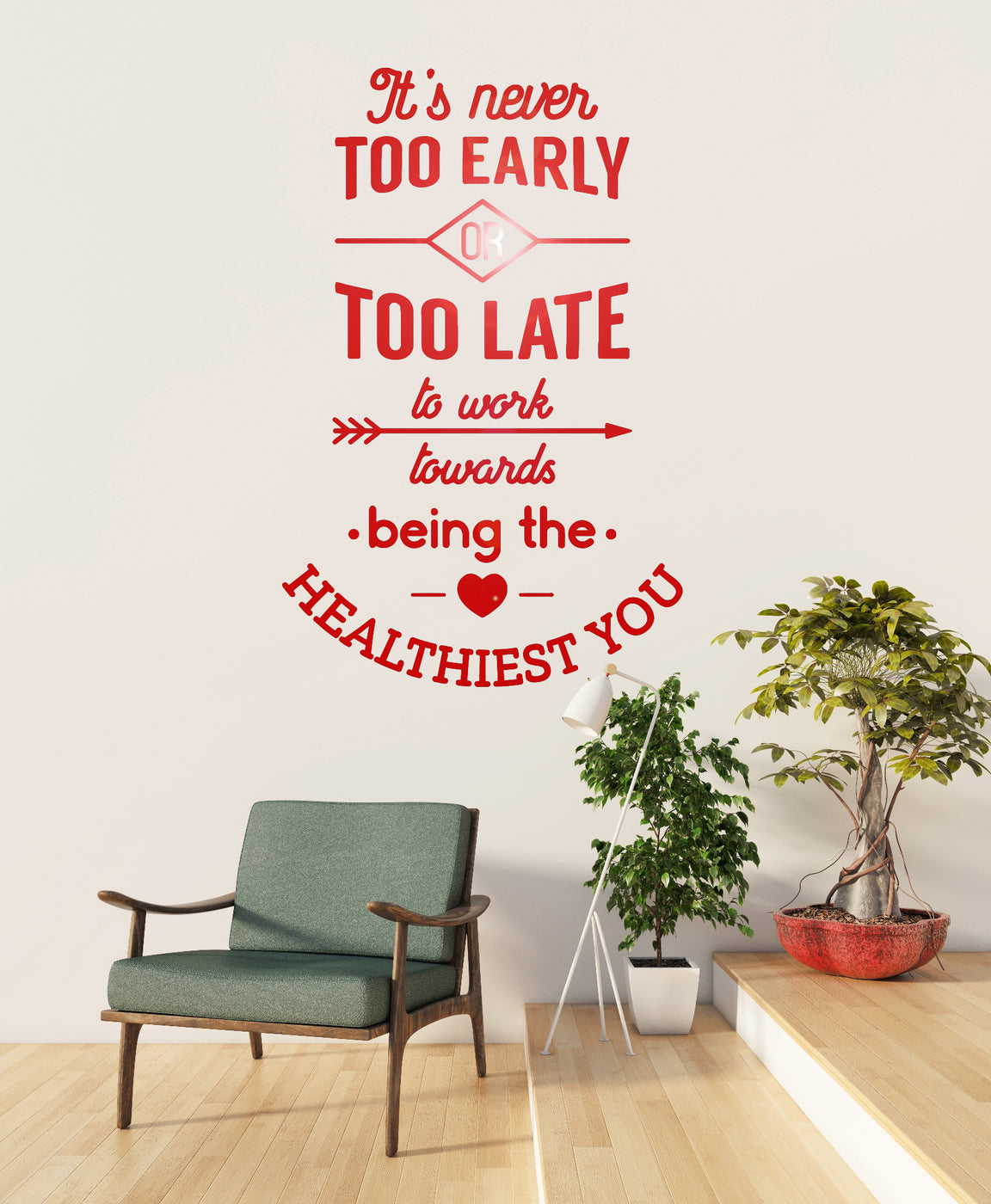 Vinyl Wall Decal Healthy Quote Saying Inspire Health Medical Office De ...