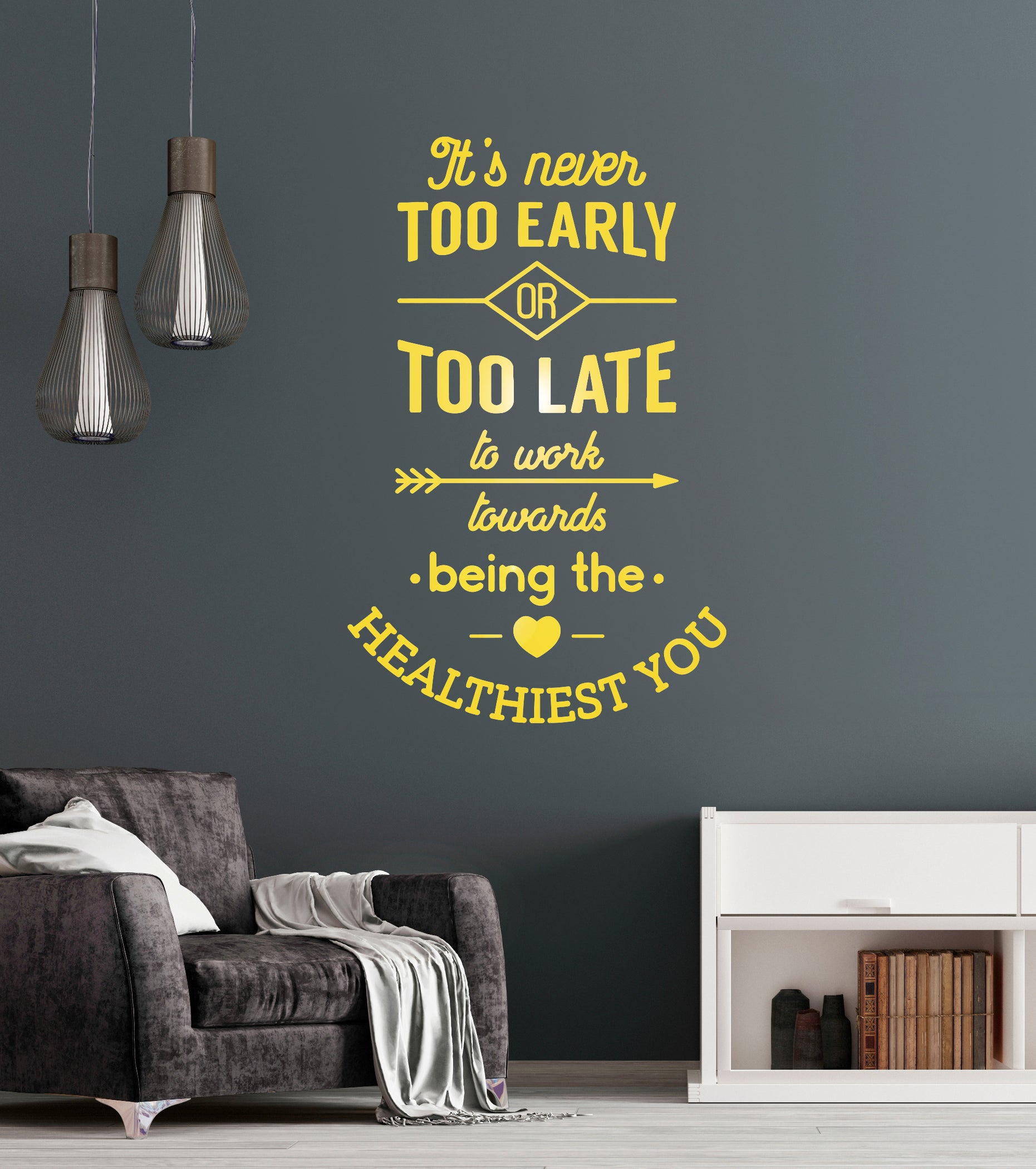 Vinyl Wall Decal Healthy Quote Saying Inspire Health Medical Office De ...