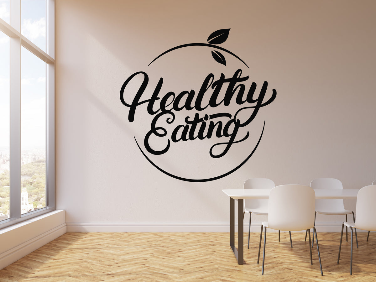 Vinyl Wall Decal Healthy Eating Diet Organic Food Dining Room Stickers ...
